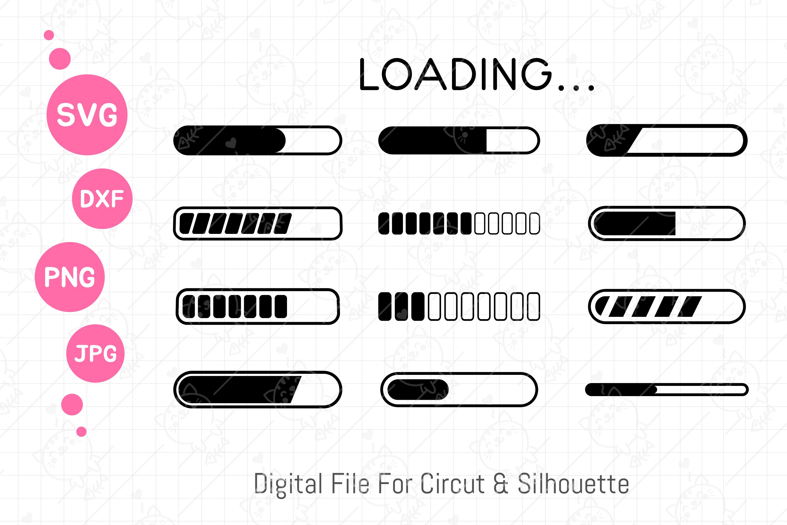 Loading Cut file Bundle | Loading Clipart png