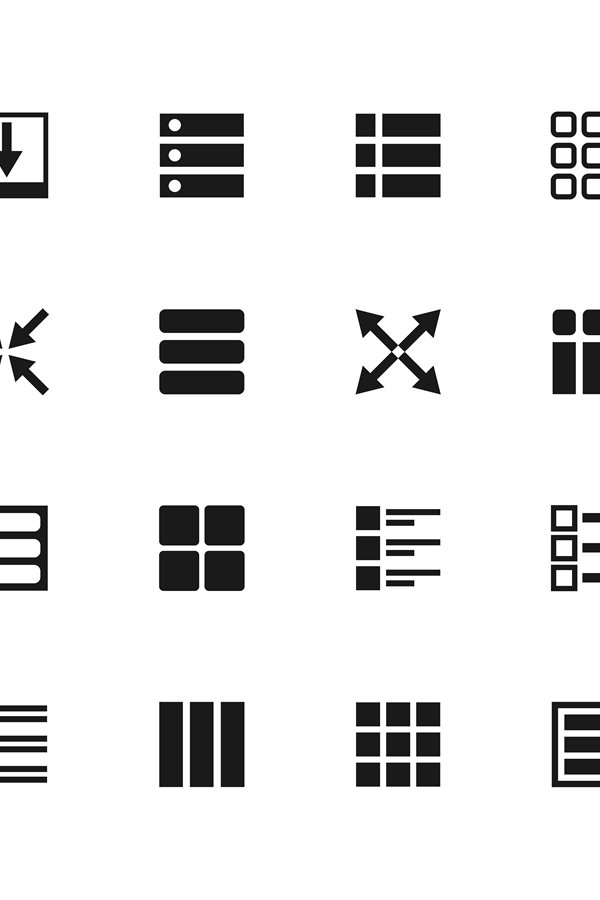 UI menu and user interface navigation vector icons
