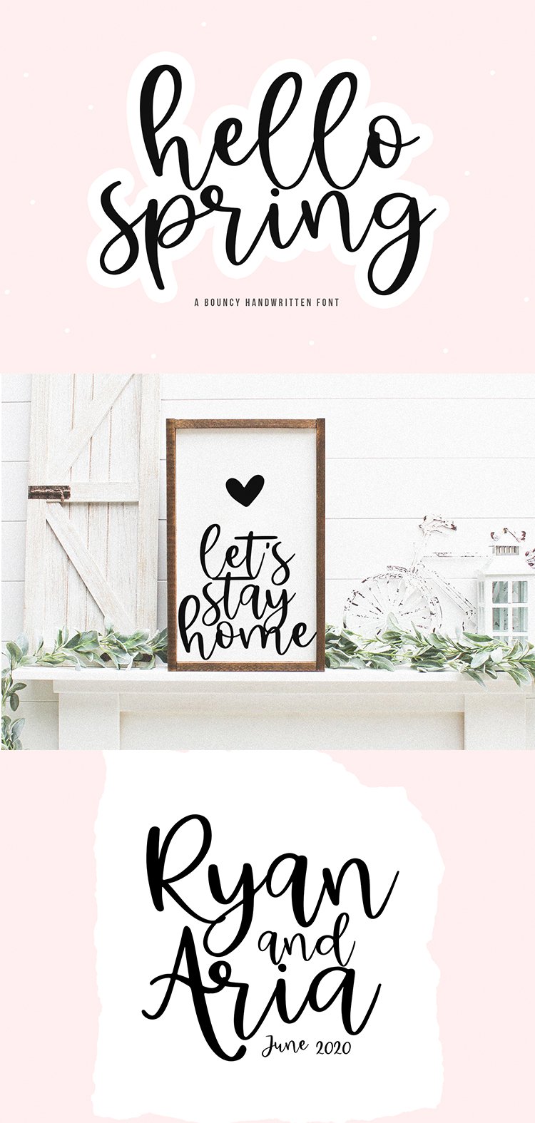 Hello Spring - A Bouncy Handwritten Script Font