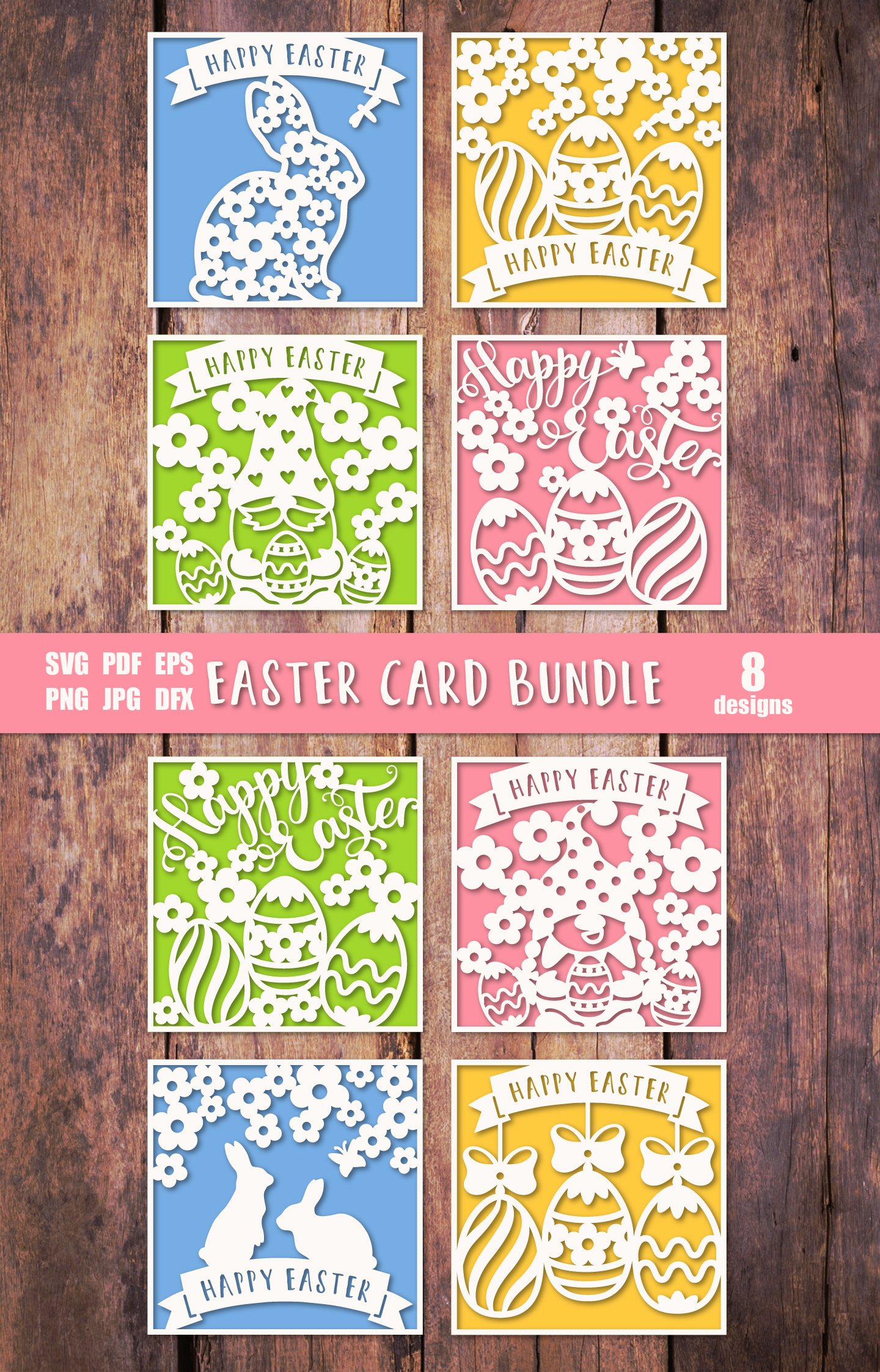 Happy easter card svg | Happy easter bundle