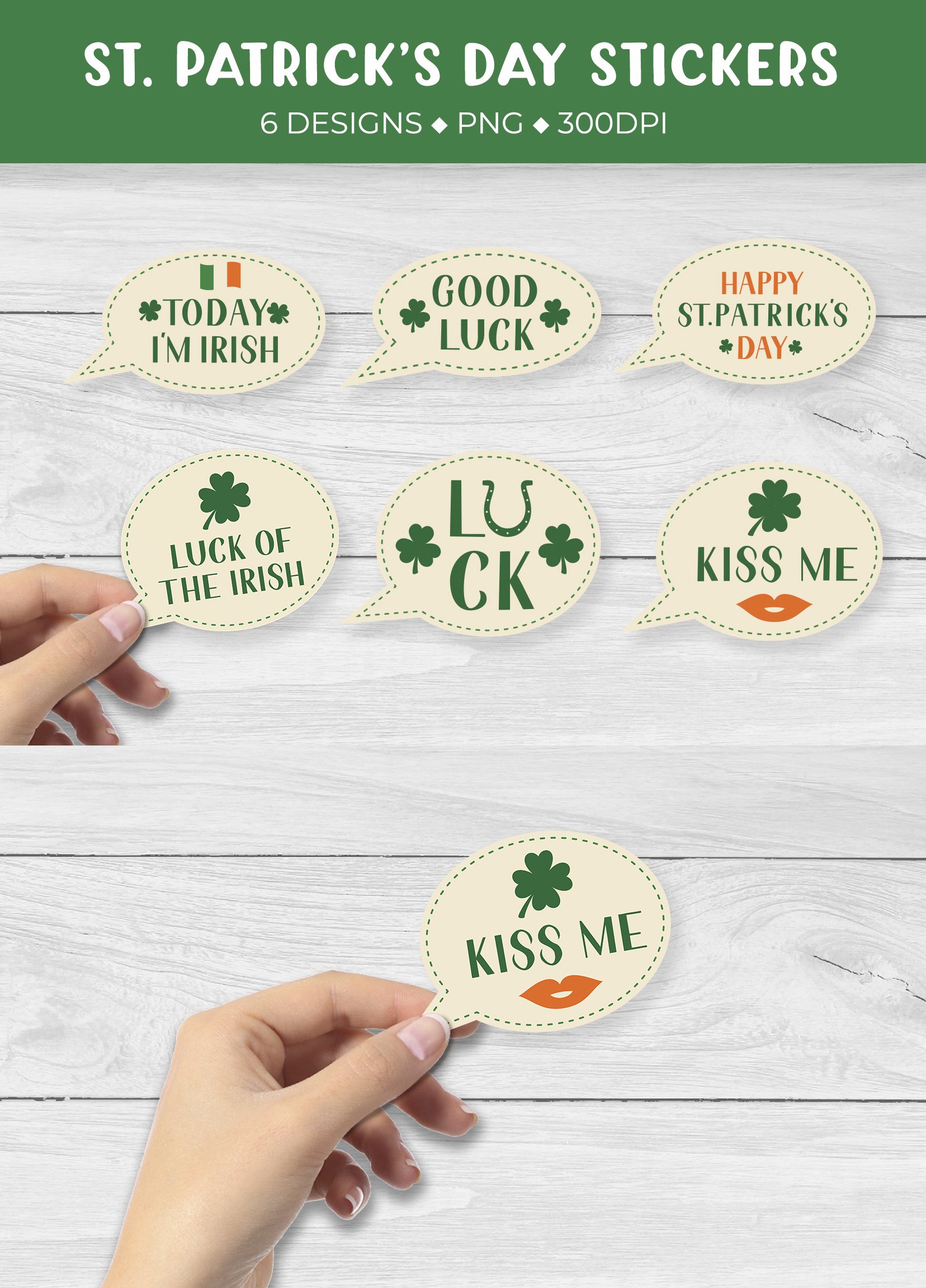 St. Patrick’s Day sticker bundle. Saint Patricks stickers