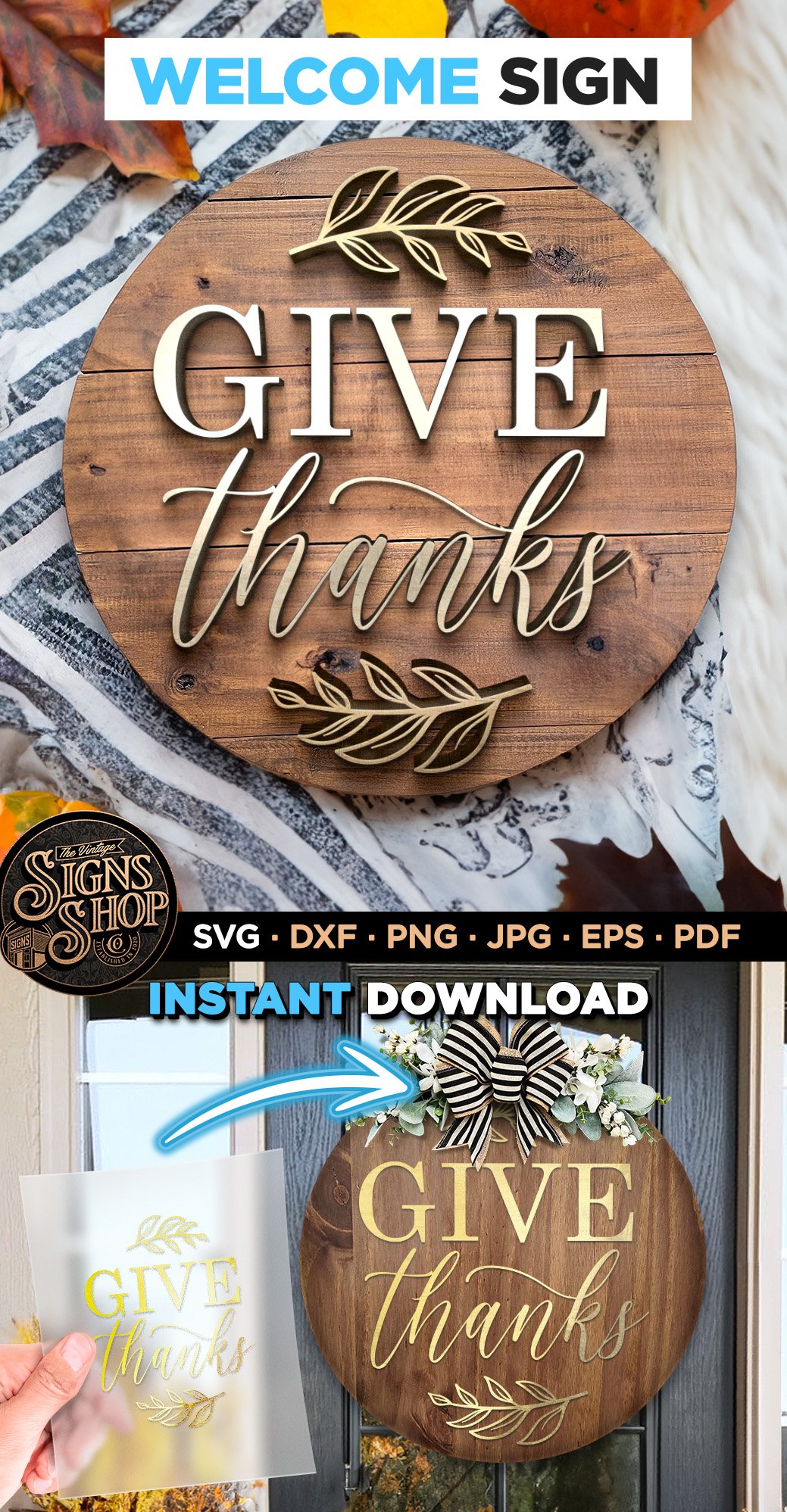 Thanksgiving SVG Round Signs