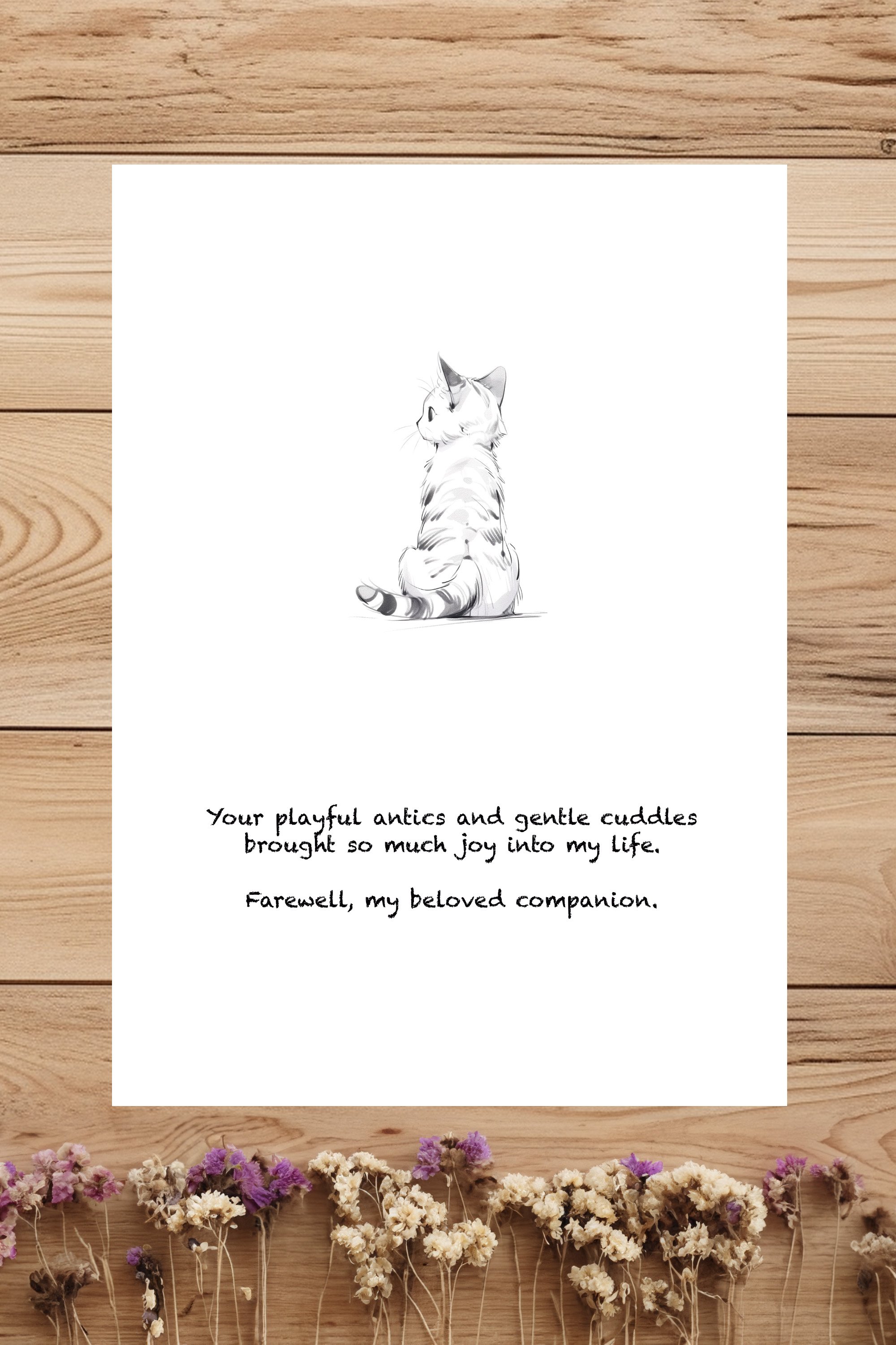 Instant Download: Digital Cat Loss Sympathy Card (2749624)