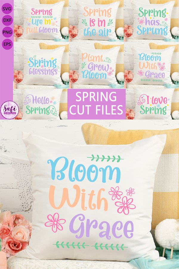 Spring Cut File Bundle- SVG DXF EPS PNG