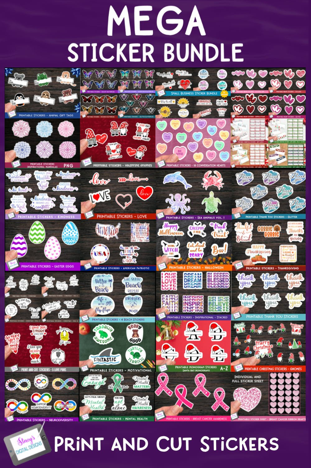 Mega Sticker Bundle | Includes 29 Printable Sticker Bundles