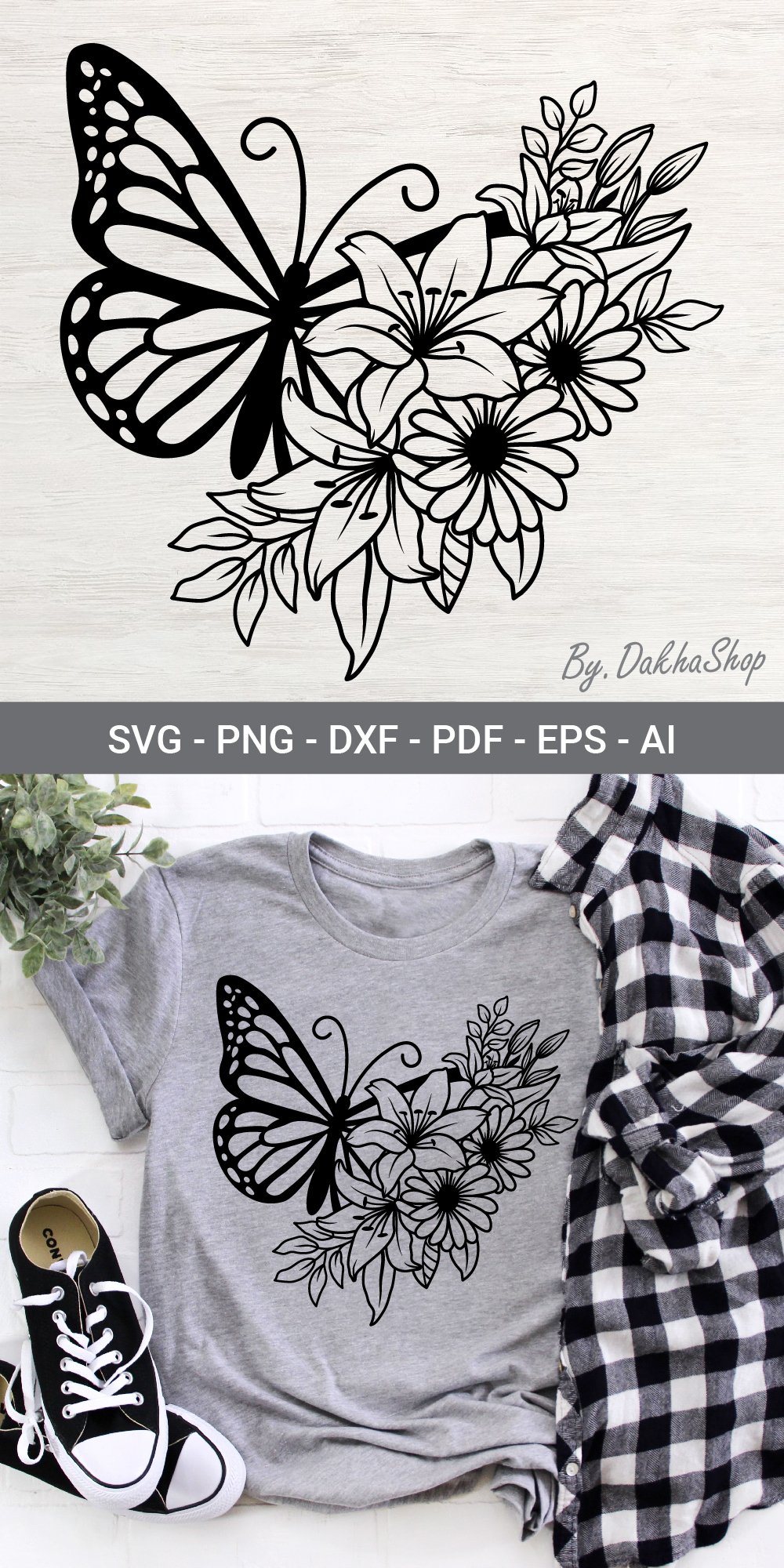 Butterfly Flower Svg, Butterfly, Floral Butterfly Svg Bundle