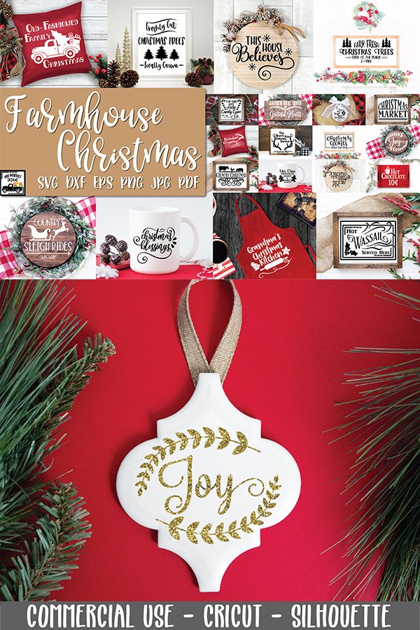 Farmhouse Christmas SVG Bundle with 20 SVG Cut (151683)