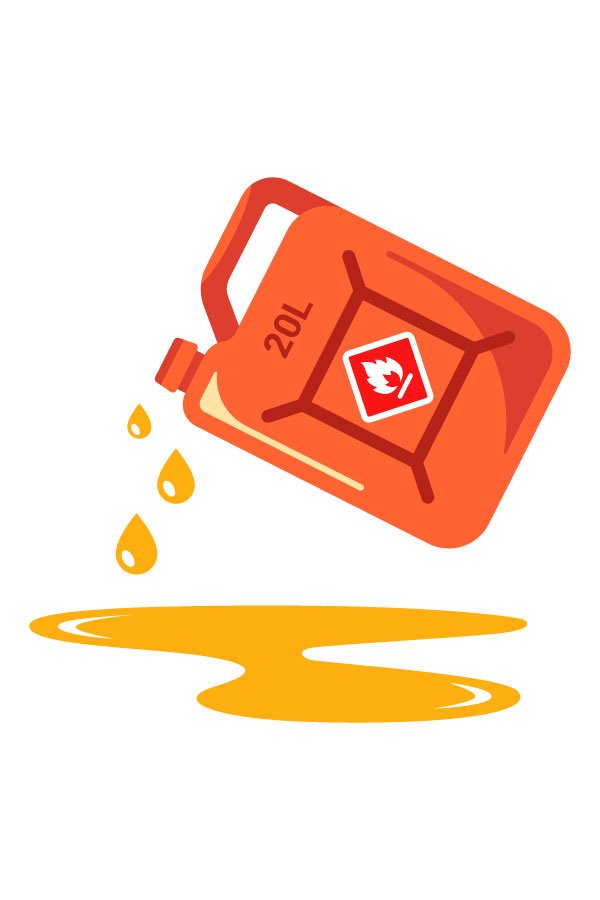 pour gasoline from the can (931859)