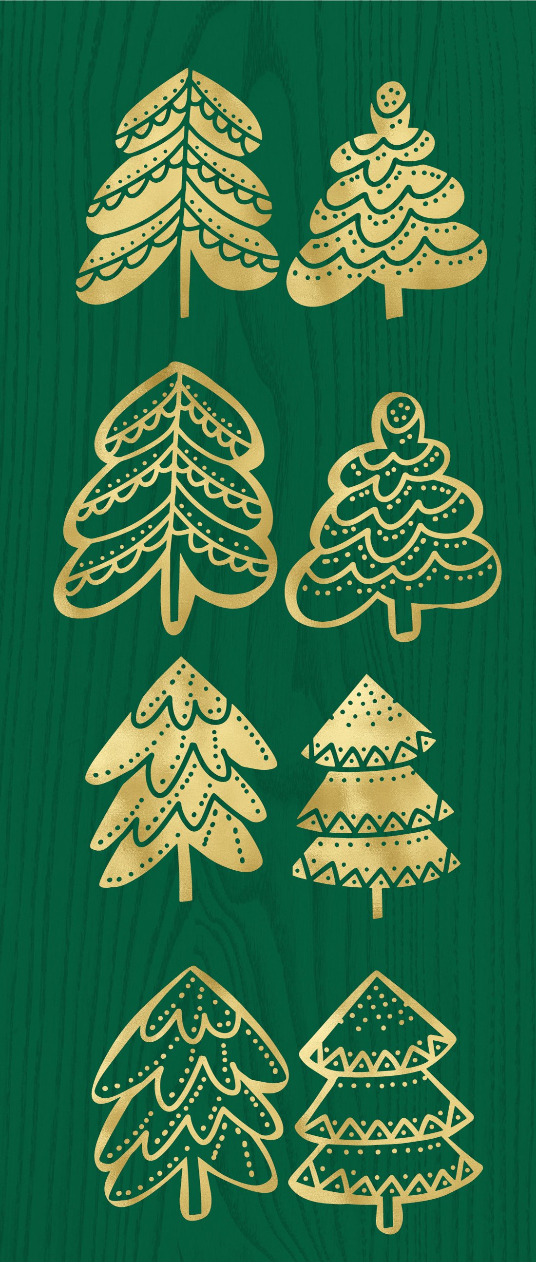 Xmas tree Bundle SVG | Christmas trees Silhouette SVG, DXF