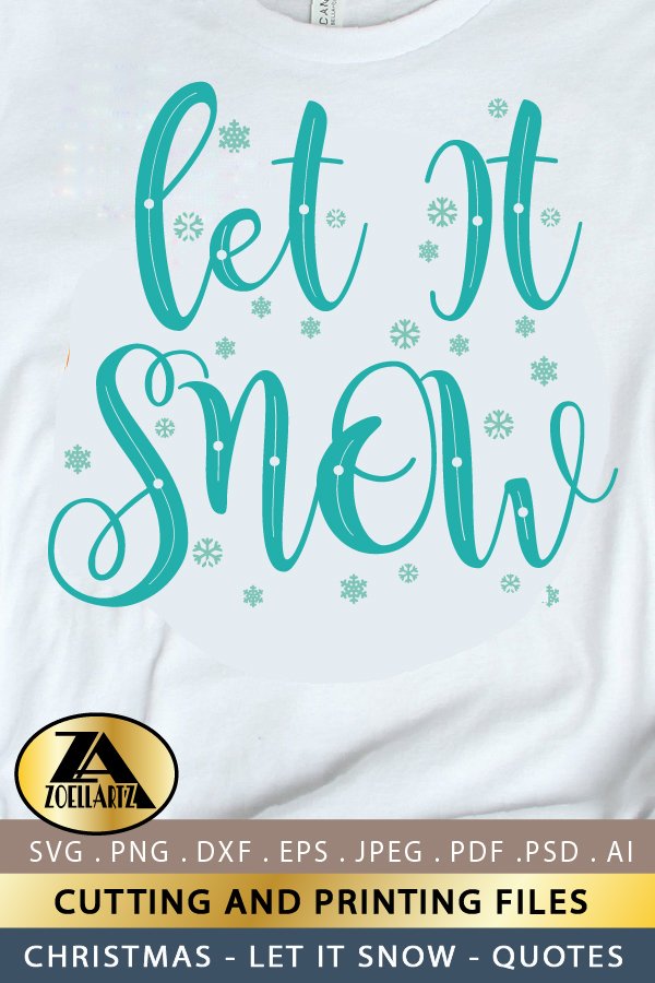 Christmas SVG PNG EPS DXF Let It Snow SVG Christmas Quotes