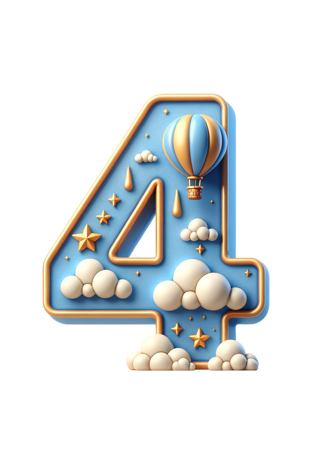 4th Birthday Clipart, Happy Birthday Clipart (3518263)