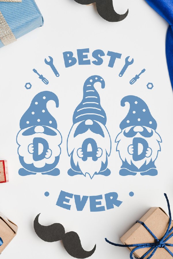 Fathers Day SVG, Quote With Gnomes, Dad Svg, Best (1325644)