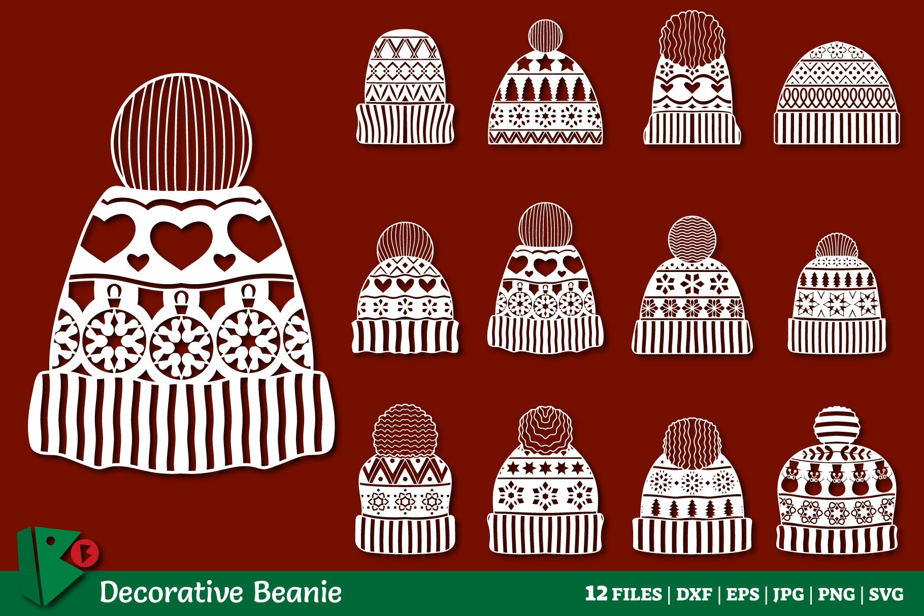 Decorative Beanie hat ornament cutting crafts