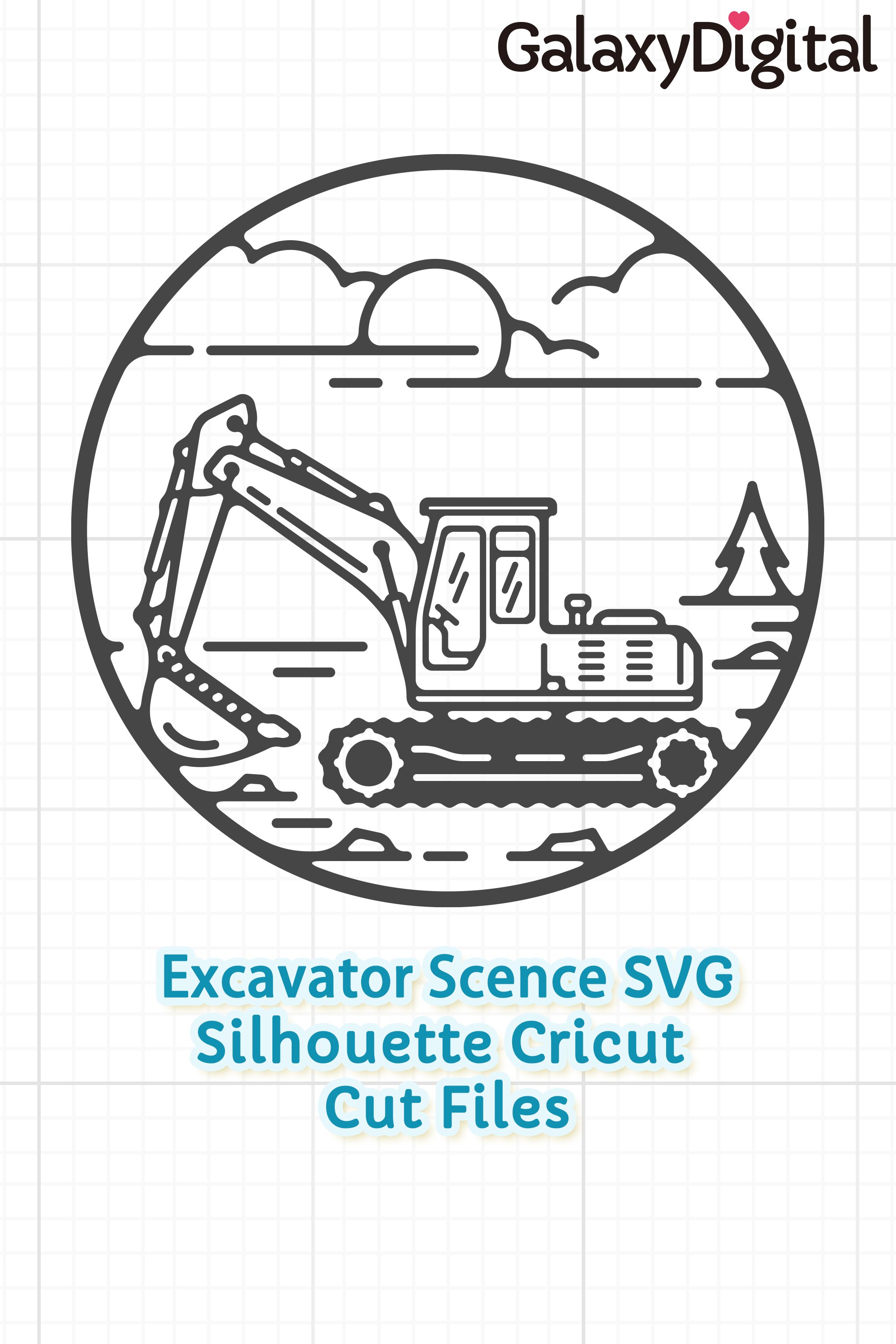 Excavator SVG, Digger SVG