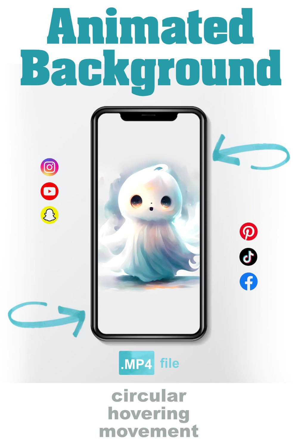 Halloween Floating Ghost Animated Background (2724706)