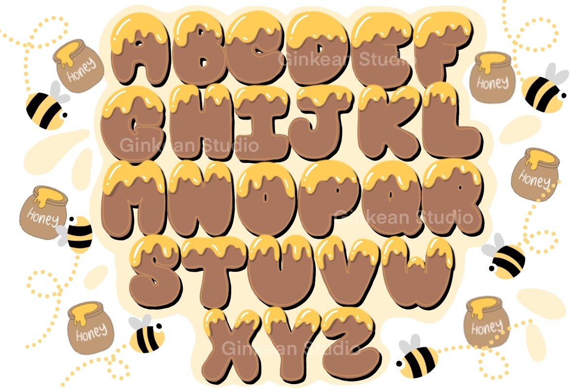 Alphabet brushes, 26 Alphabets brush stamp (1295260)