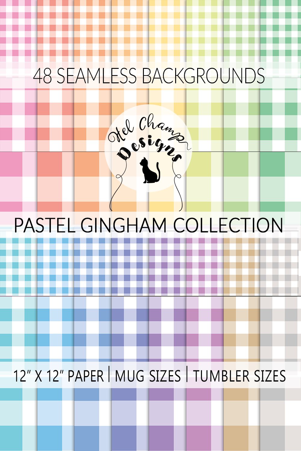 Gingham Pastel bundle | Papers | Patterns | (379904)