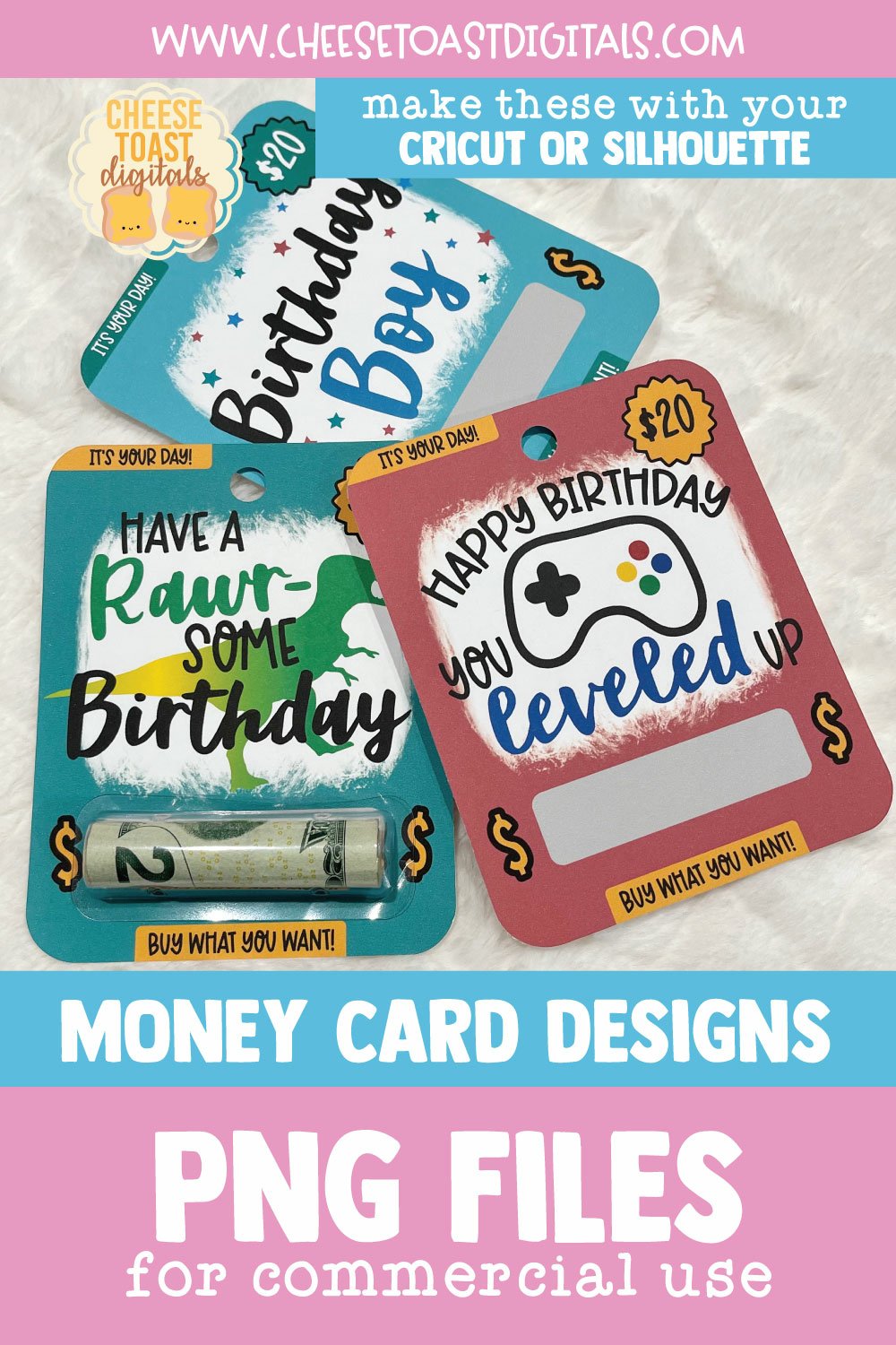 Boy Birthday Money Card PNG Designs | Printable Card