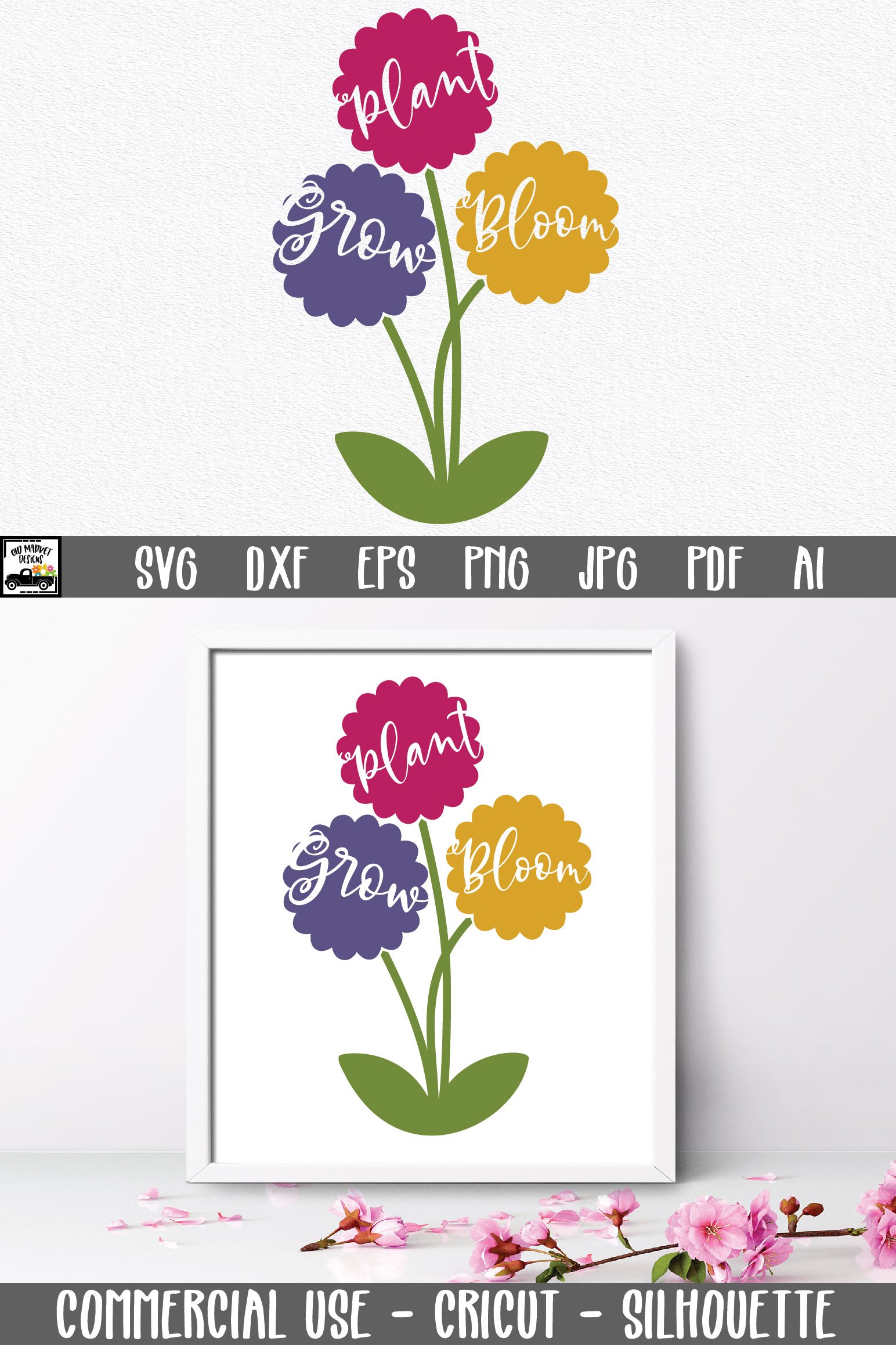 Plant Grow Bloom SVG Cut File - Spring SVG File