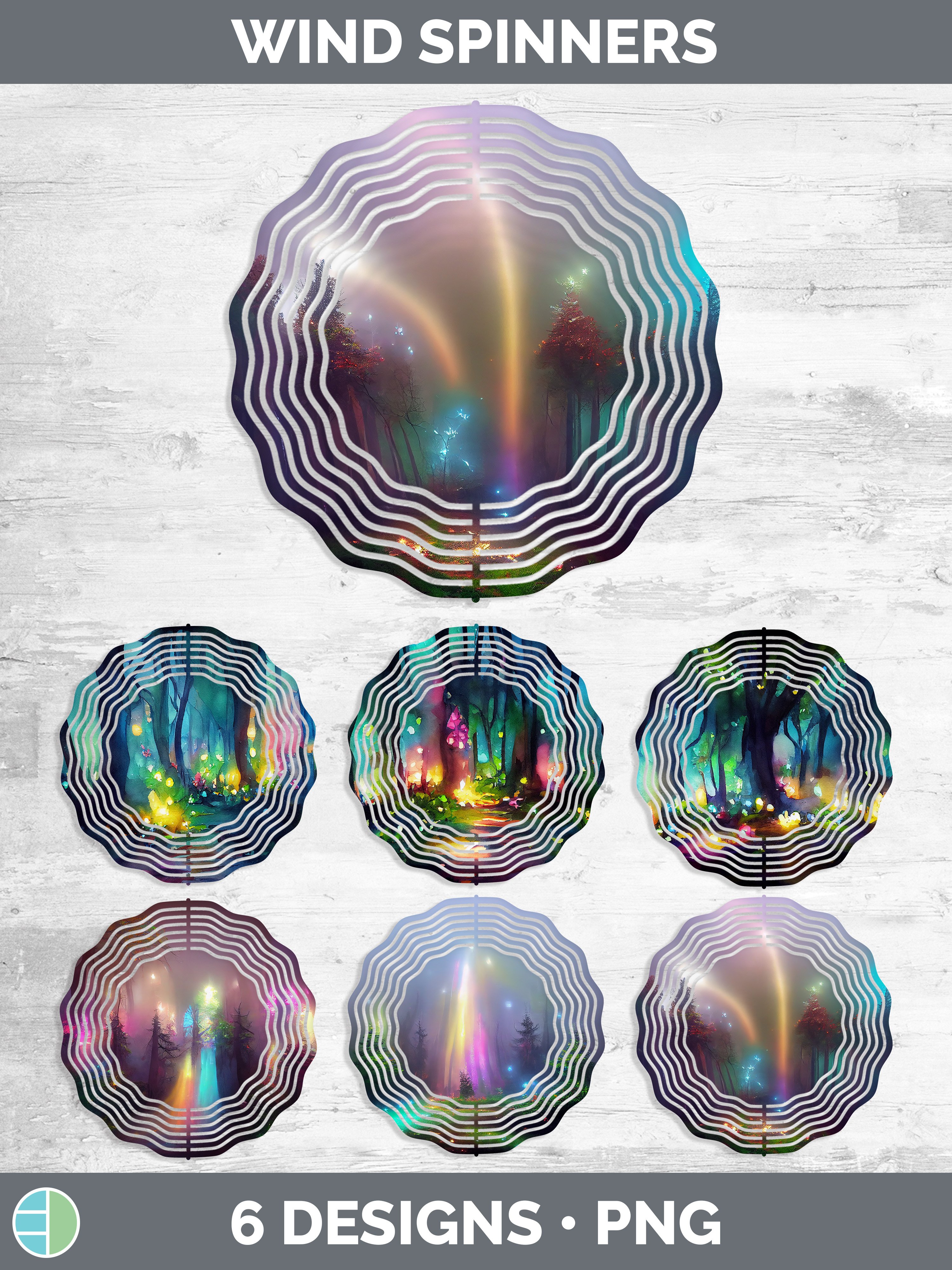 Fairy Forest Wind Spinner | Sublimation Designs Bundle