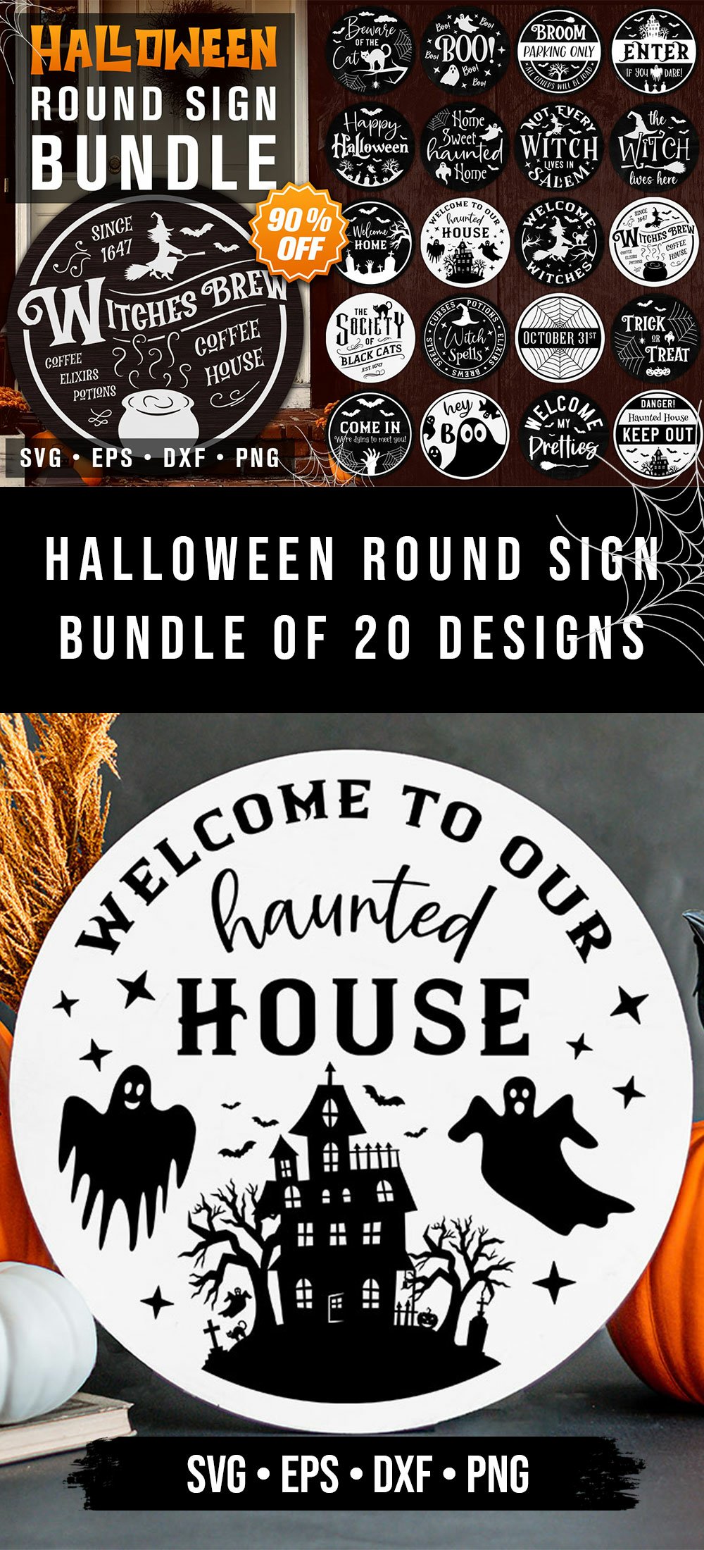 Halloween Round Sign Bundle