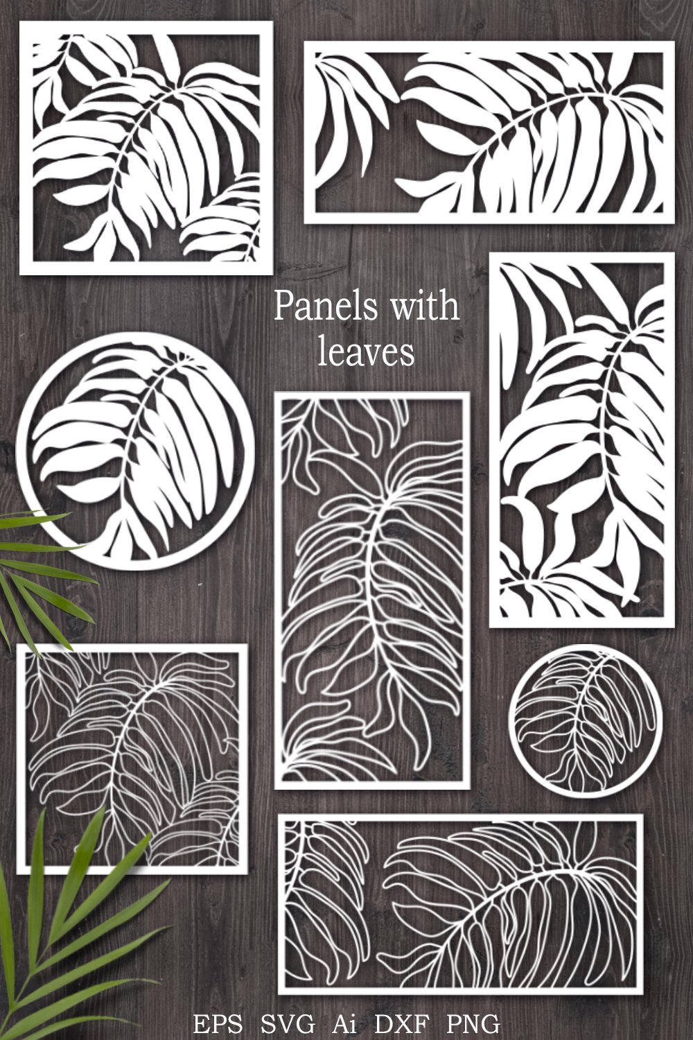 Decorative panels with leaves.