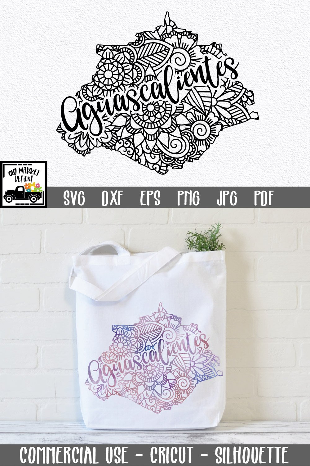 Aguascalientes SVG File -Aguascalientes Mexico State Mandala