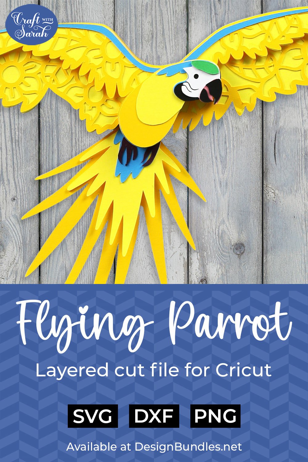 Flying Parrot SVG | 3D Layered Parrot Cut File | (1922958)