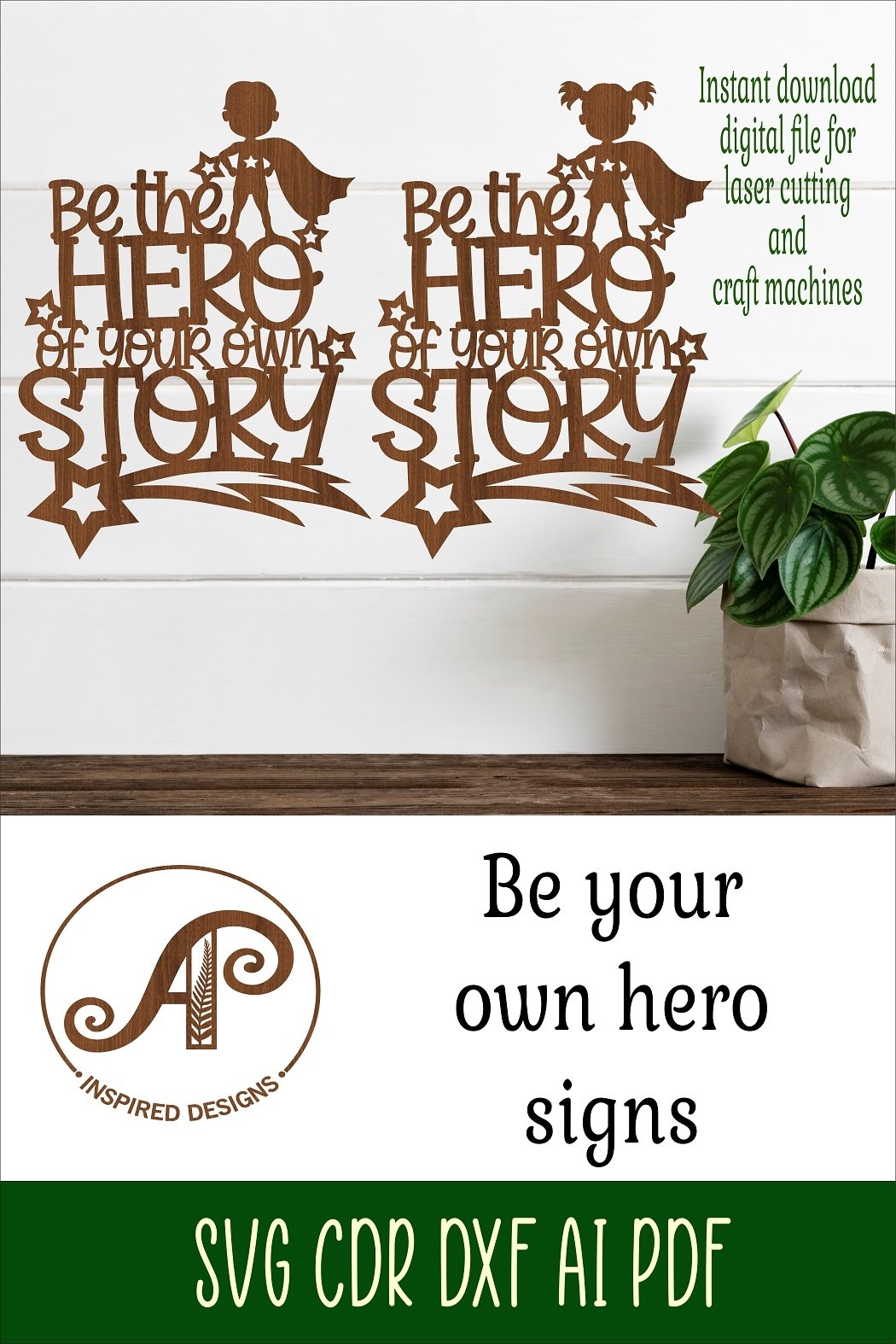 Be the hero signs svg laser cut file