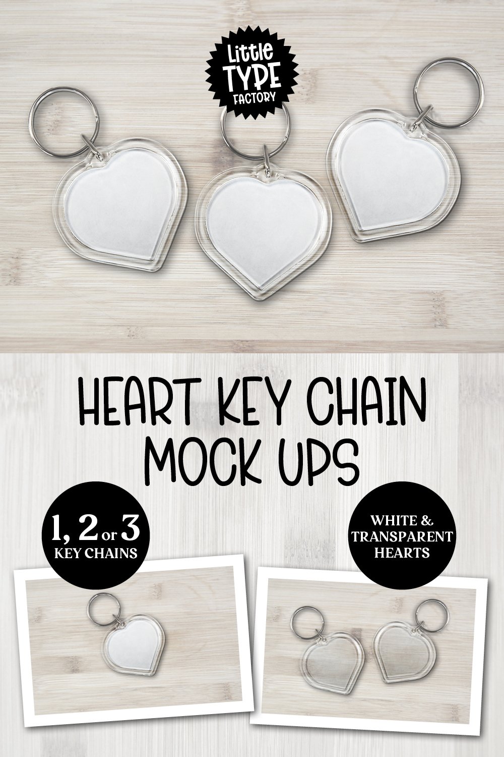 Heart Keychain Mock Up