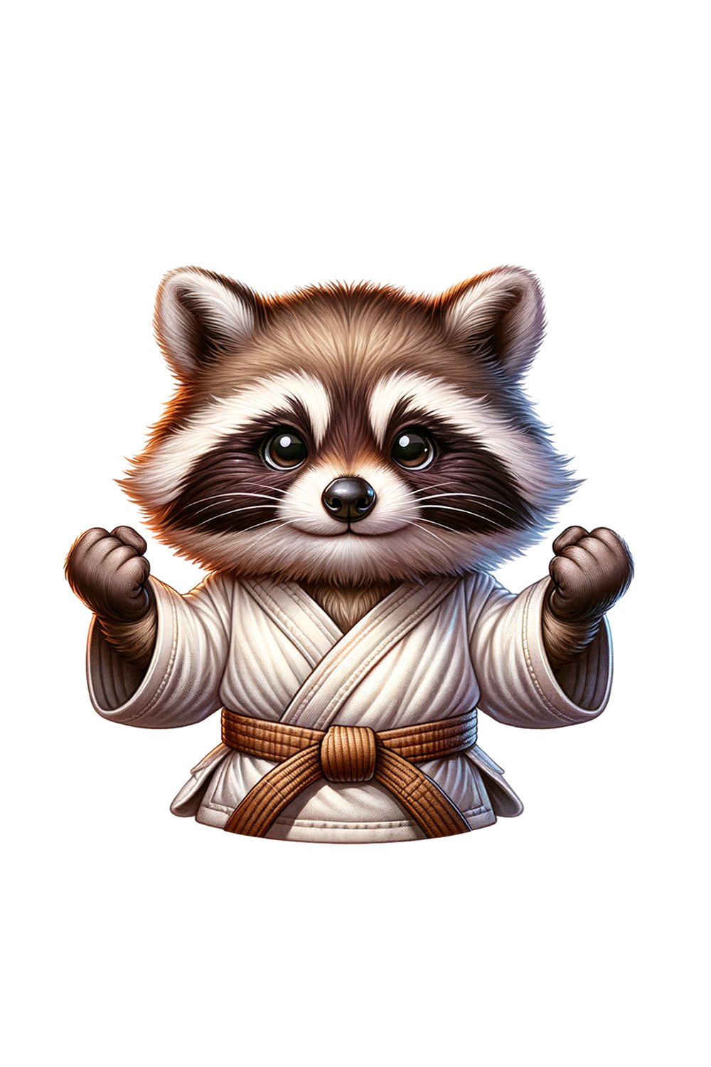 Raccoon Karate Clipart Sublimation PNG Design (3648756)