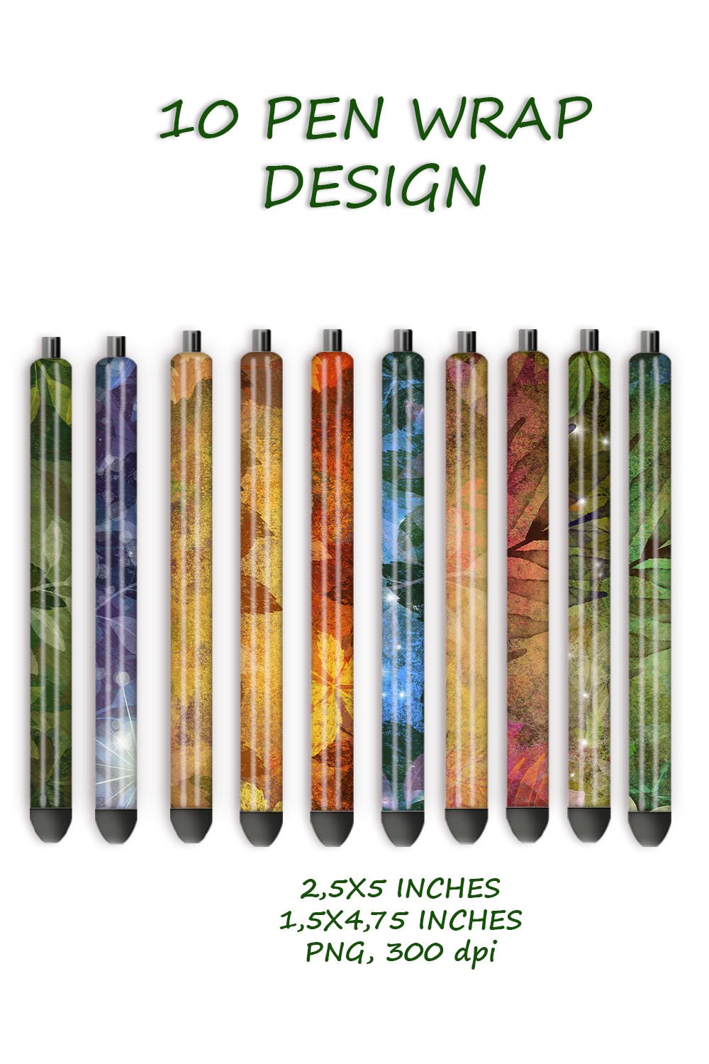 Floral Autumn Fall Pen Wrap Bundle.v25