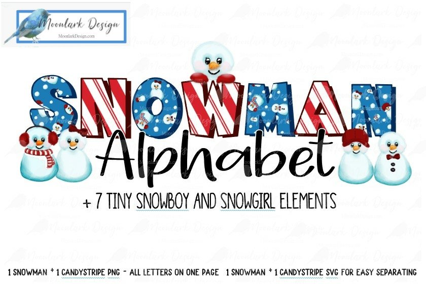 Snowman Alphabet Pack Letters and Elements