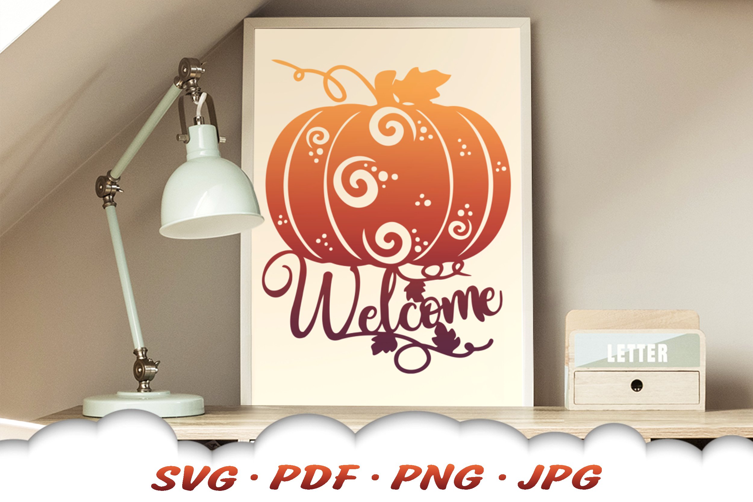 Welcome Fall Pumpkin SVG Files For Cricut
