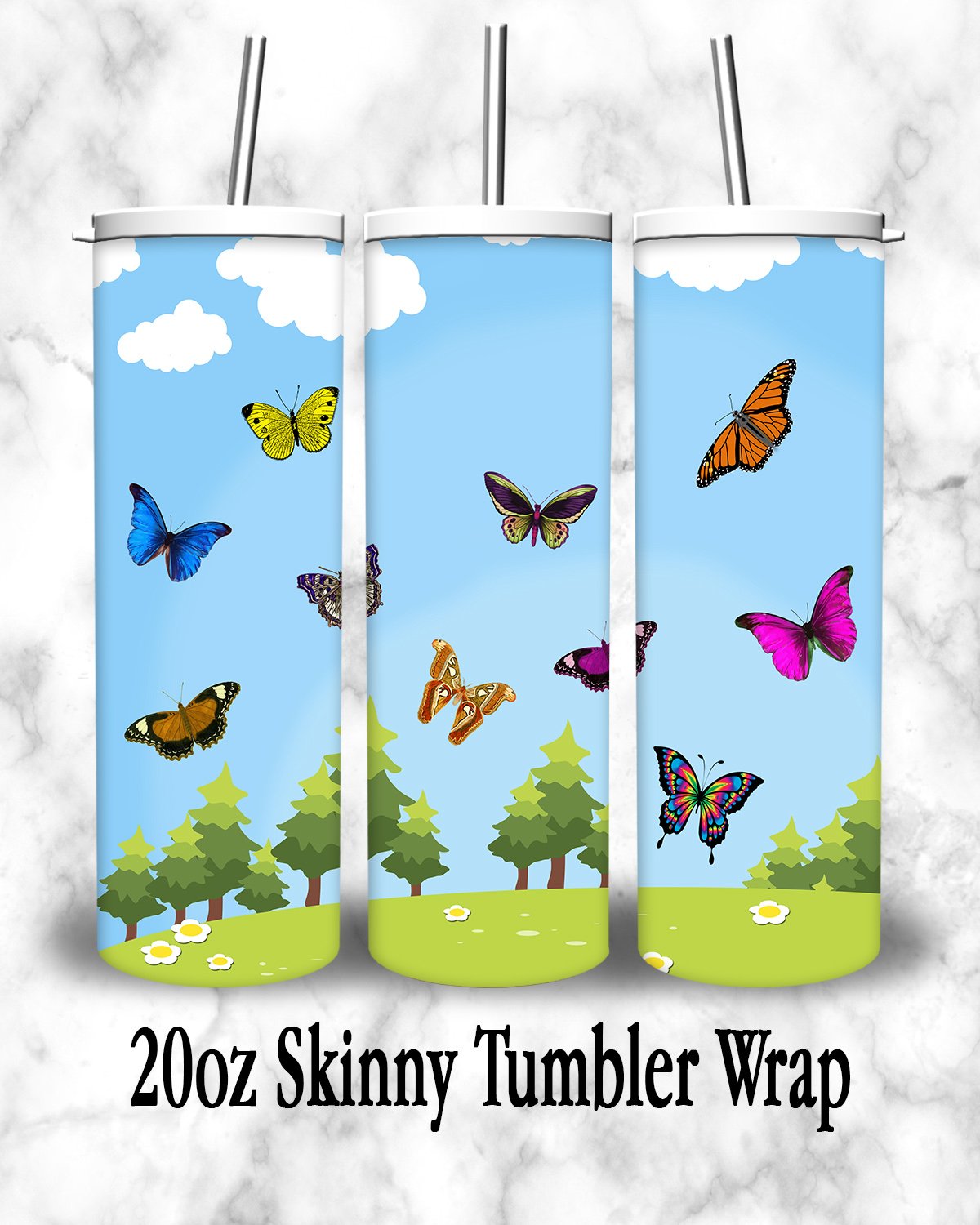 Butterfly Wrap Tapered Template | Digital butterfly wrap tap