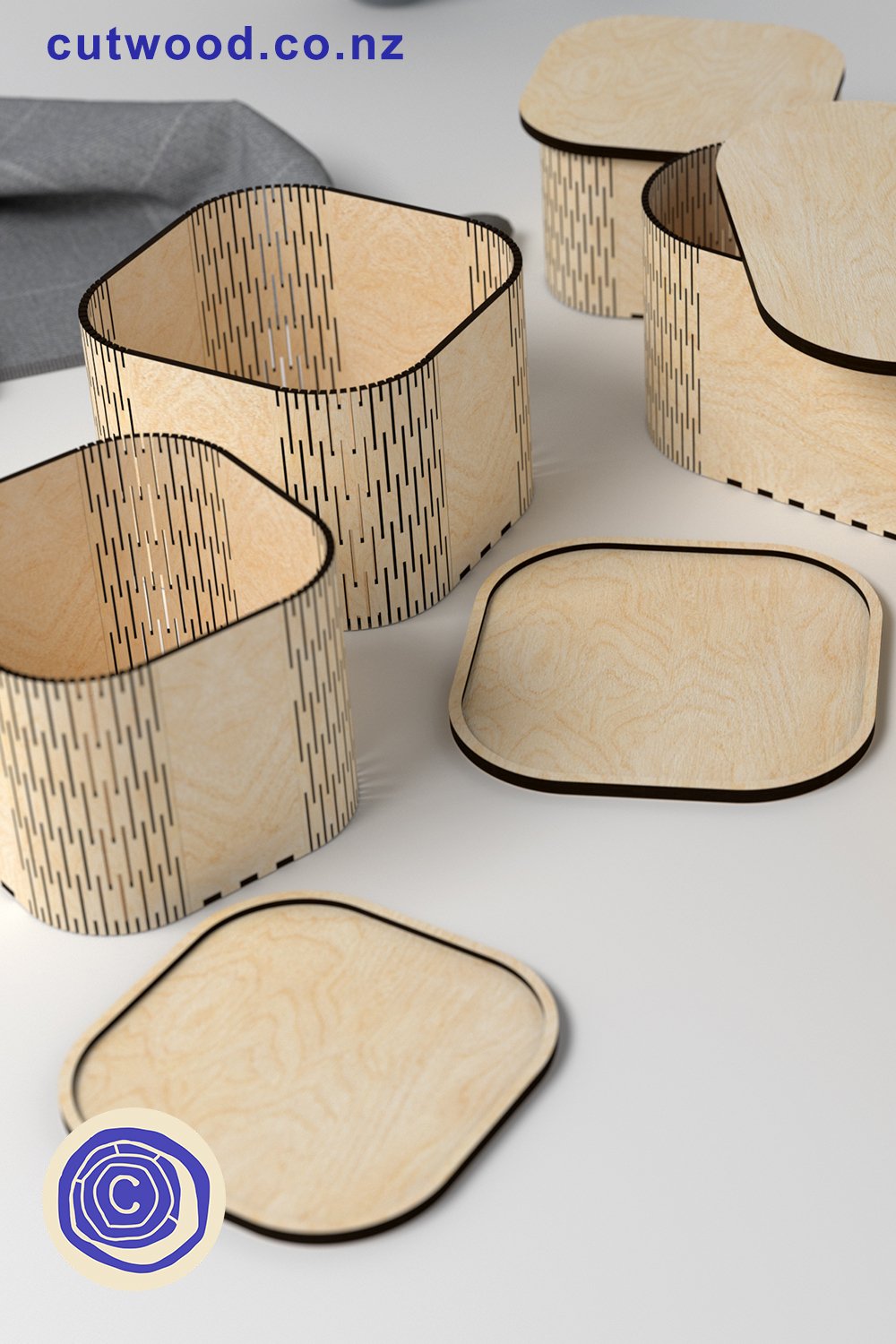 Curved Box Bundle SVG file - 5 designs