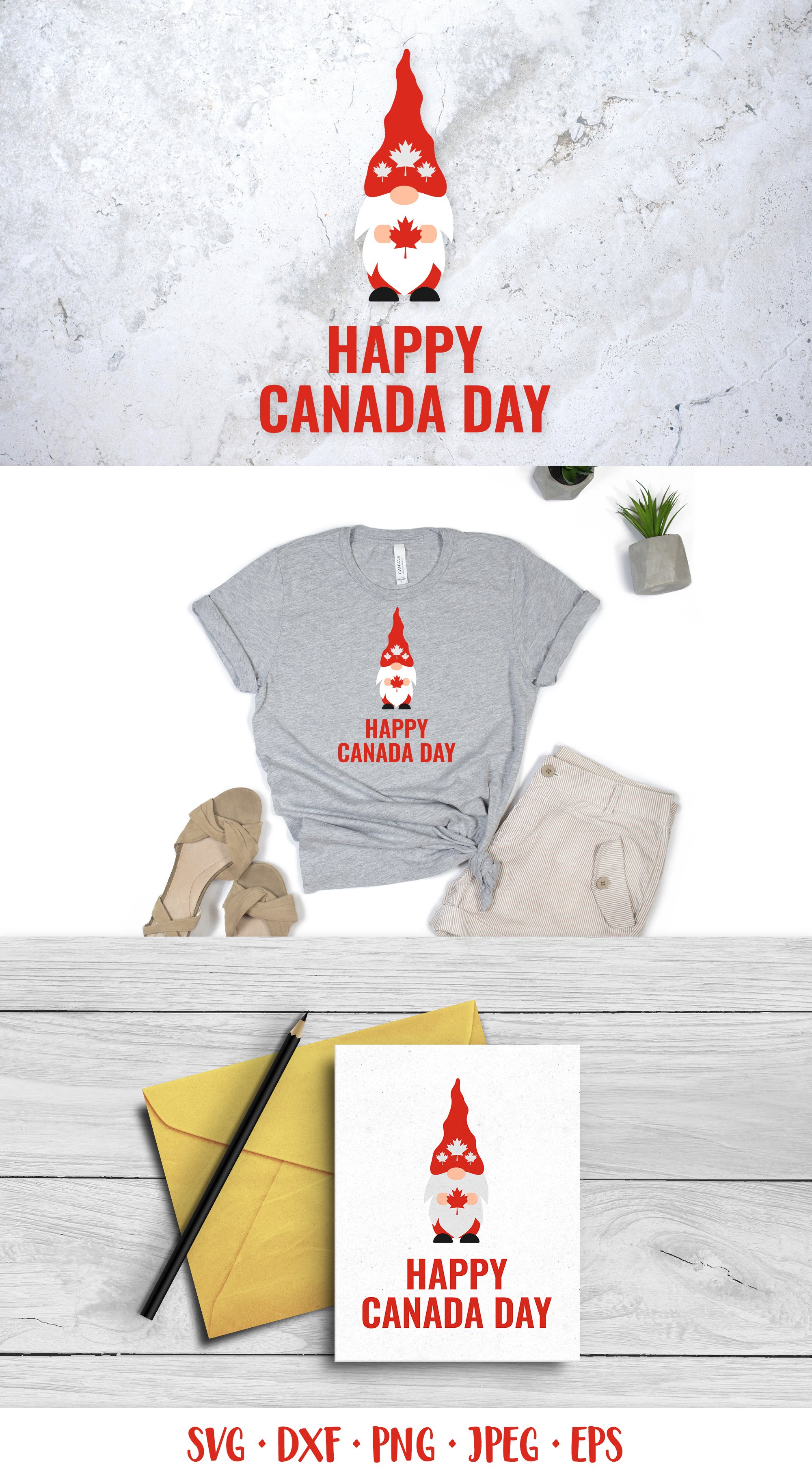 Canada Day SVG. Canadian gnome