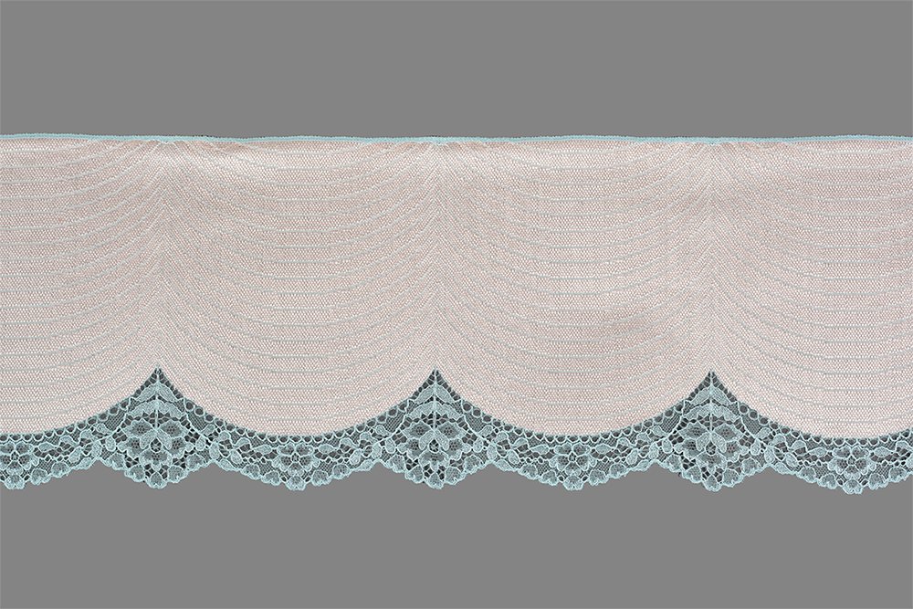Beige straight strip of lace fabric. Texture for (801288)