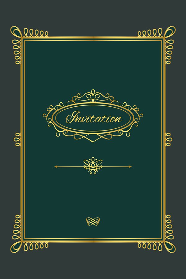 Retro frame invitation template