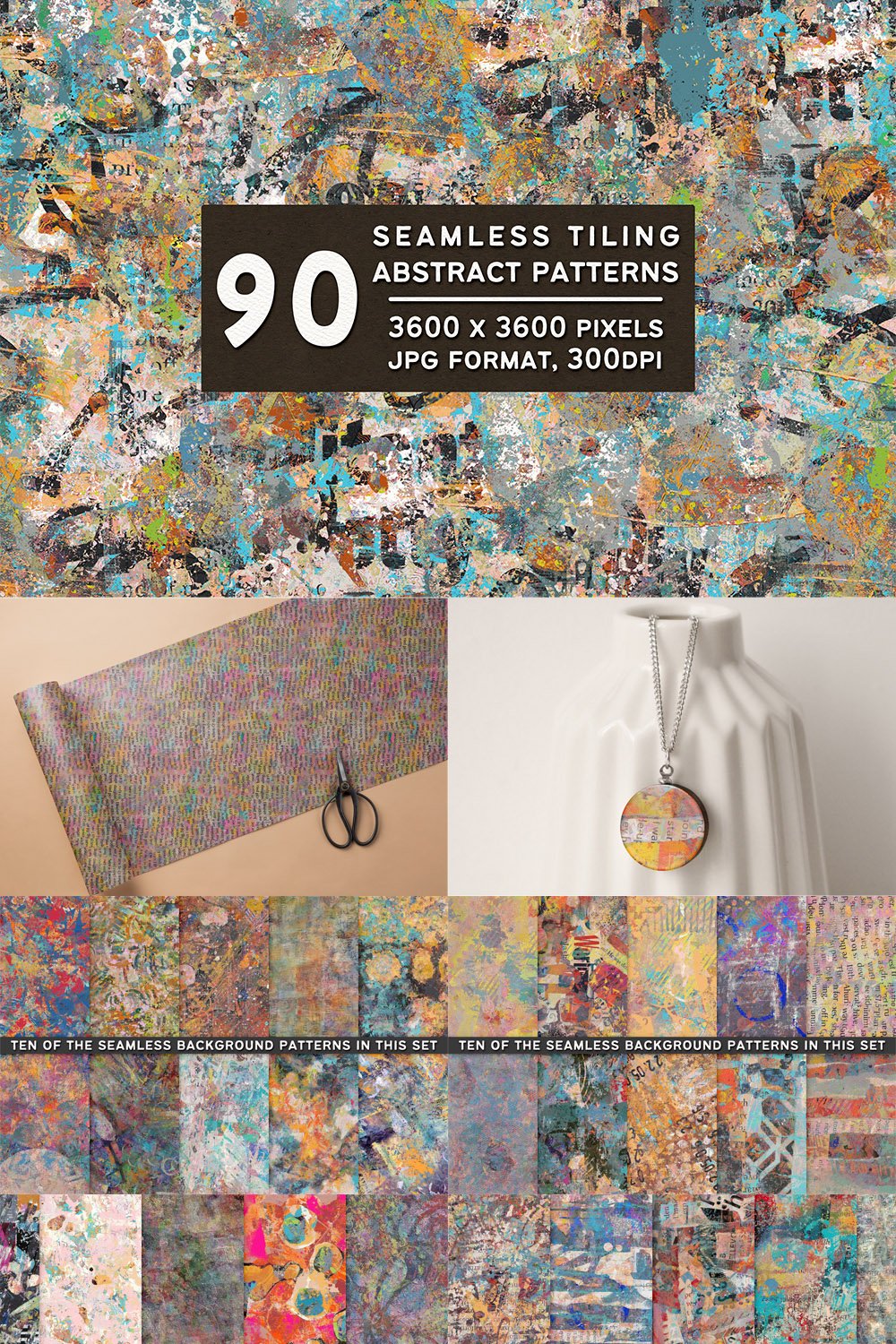 Seamless Tiling Abstract Art Patterns