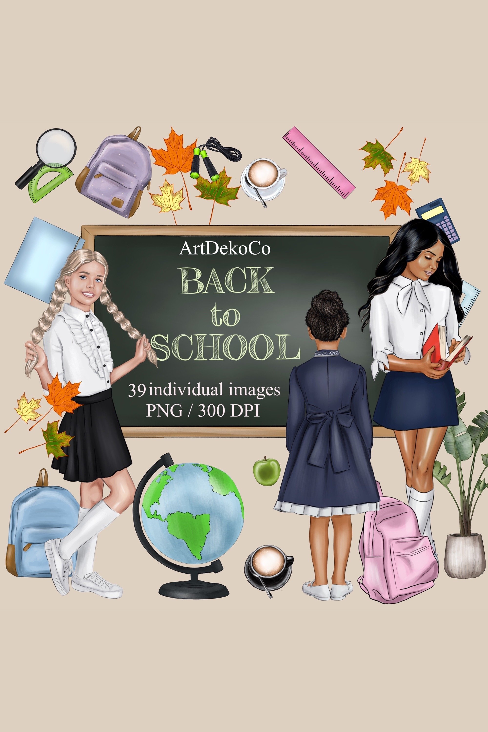 Back to school clipart, Schoolgirl clipart, School (814710)