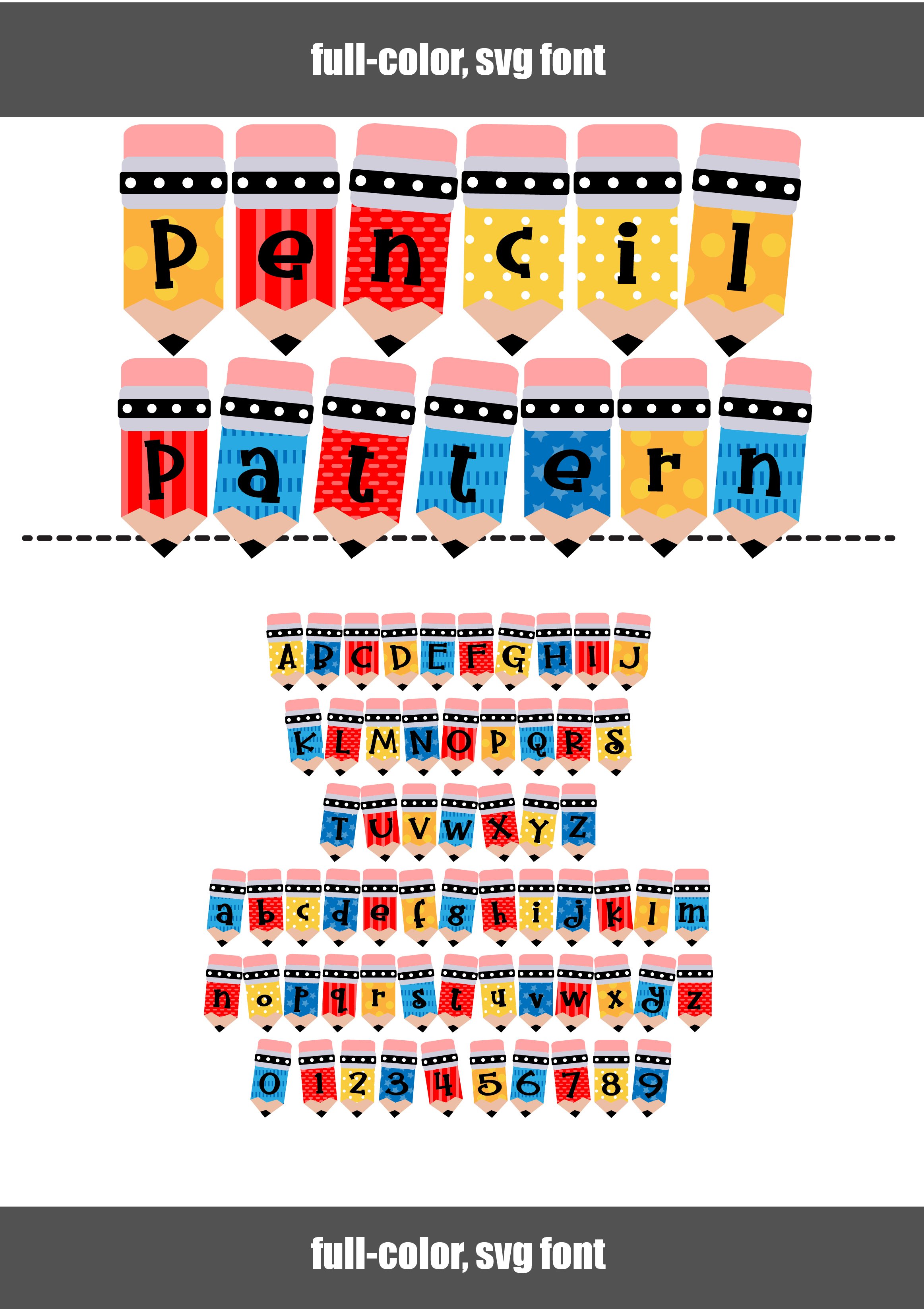 Full Color SVG Font for teachers and school