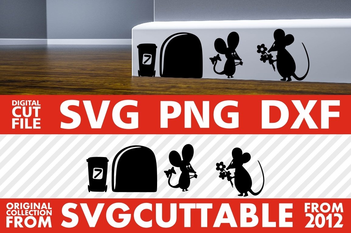 Mouse with Flowers svg, Mice svg, Home Decor svg, Sunflower