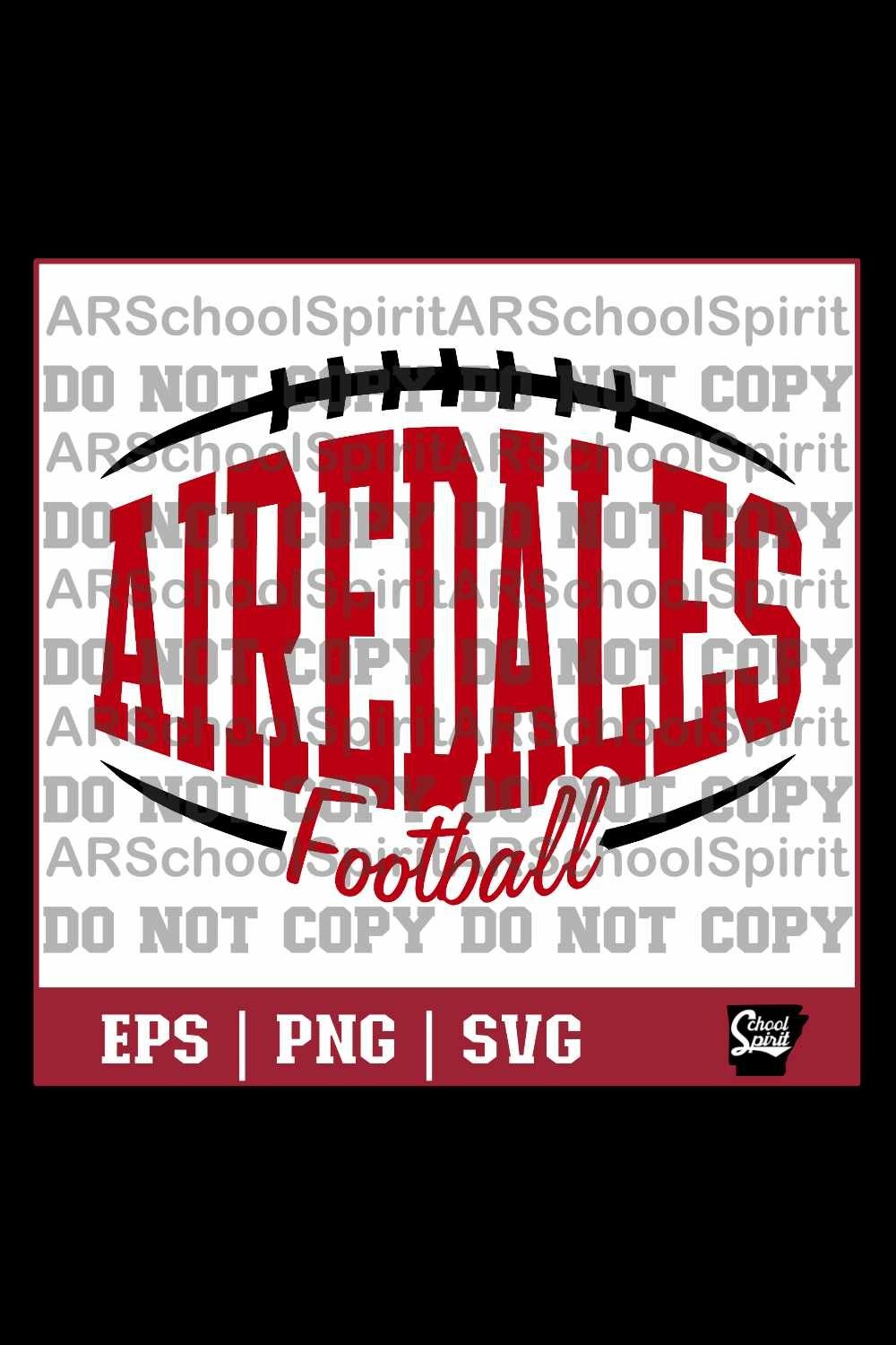 Airedales Football SVG Shirt Design
