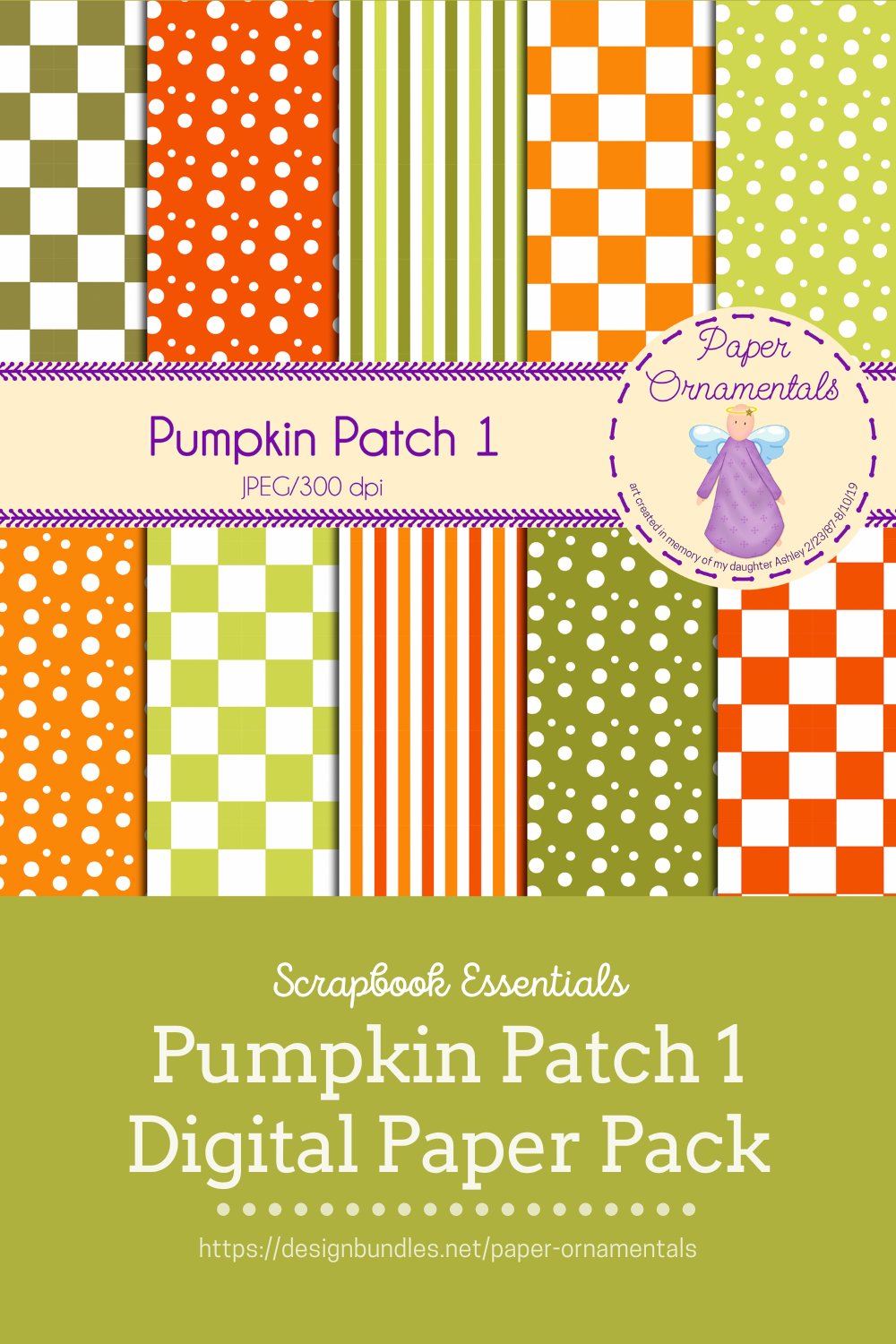 Pumpkin Patch Digital Paper For Crafts