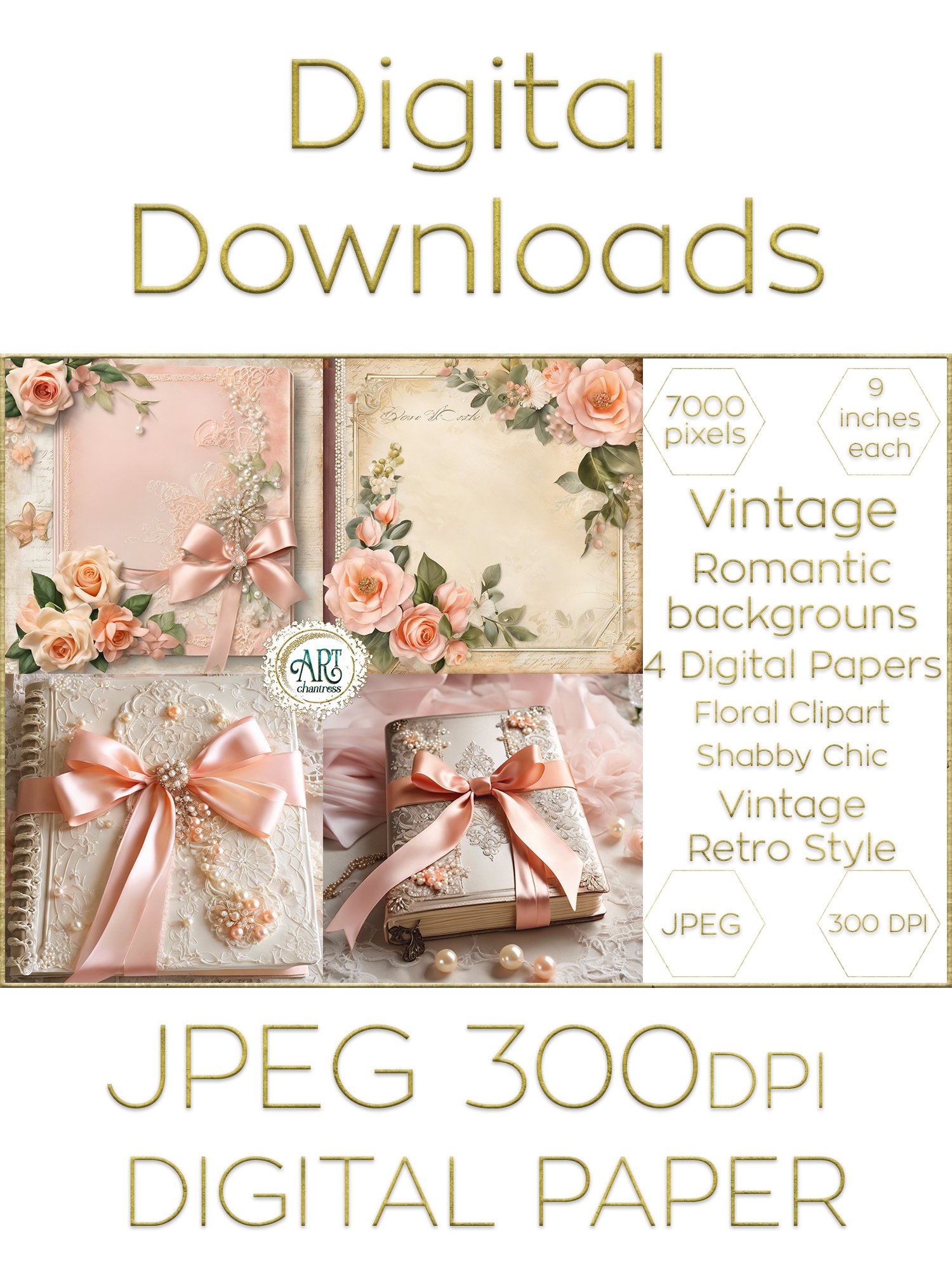 Spring Watercolor Flowers Romantic Floral Digital (4084319)