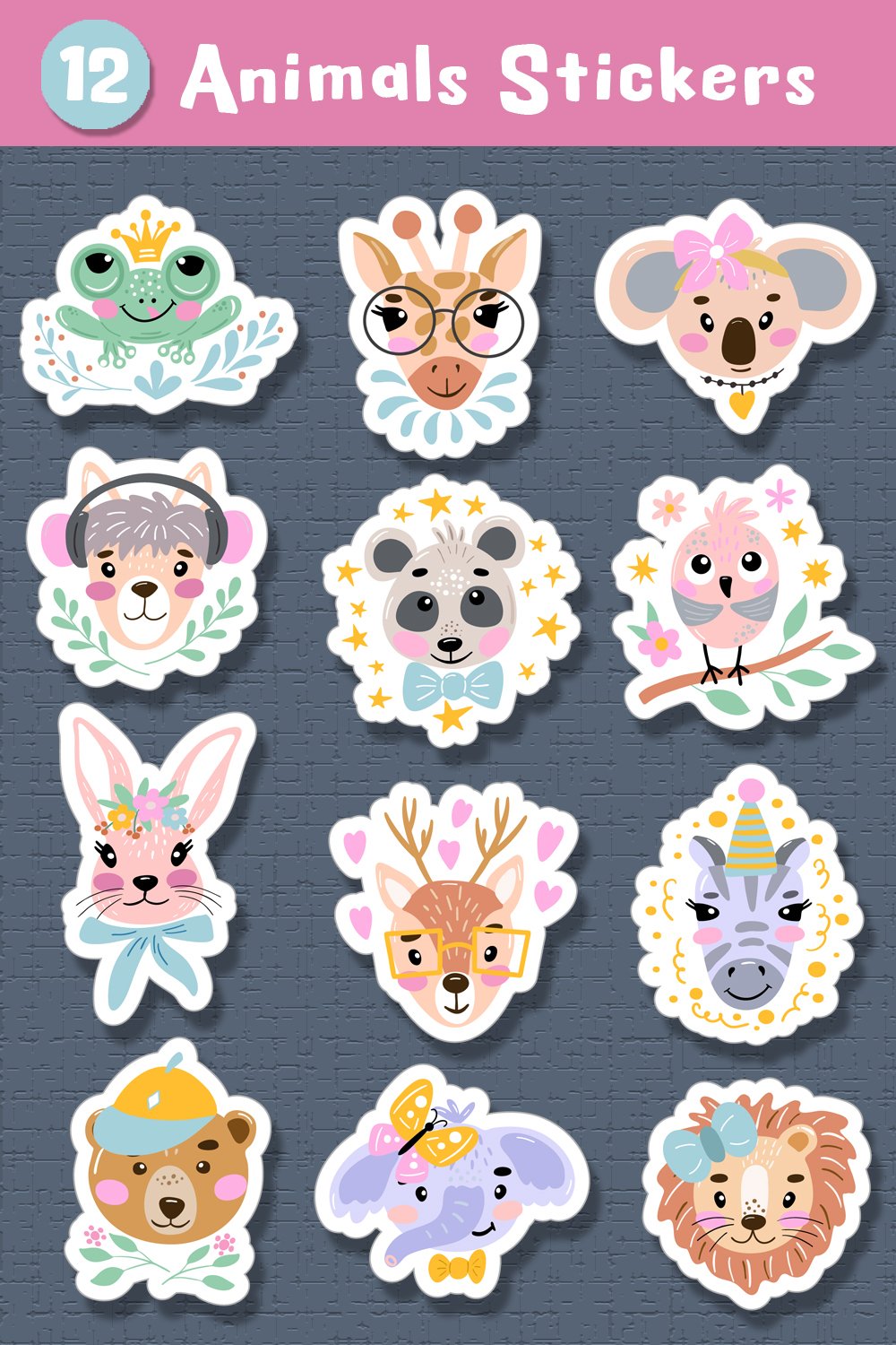 Animal Stickers. Printable Stickers. Digital Stickers