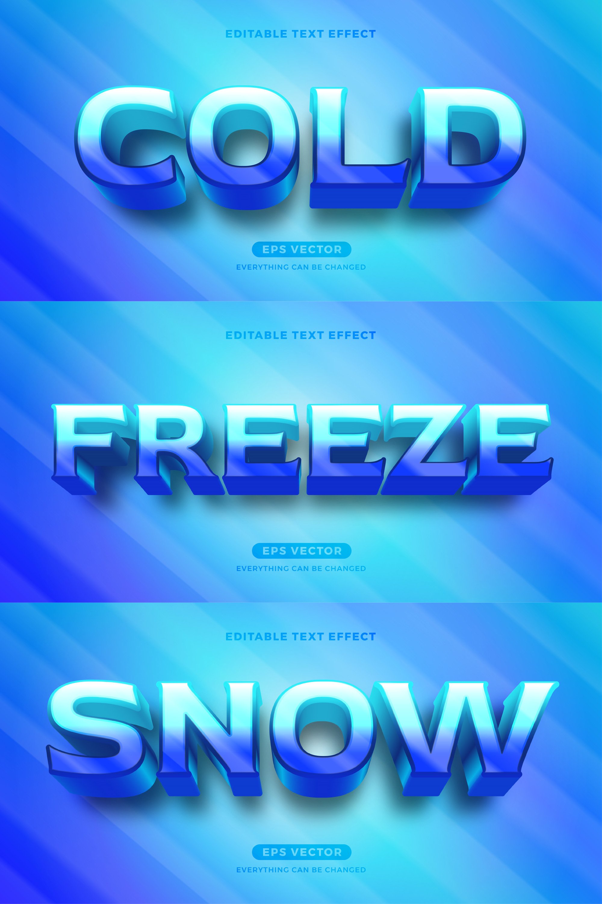 Cool editable text effect vector template
