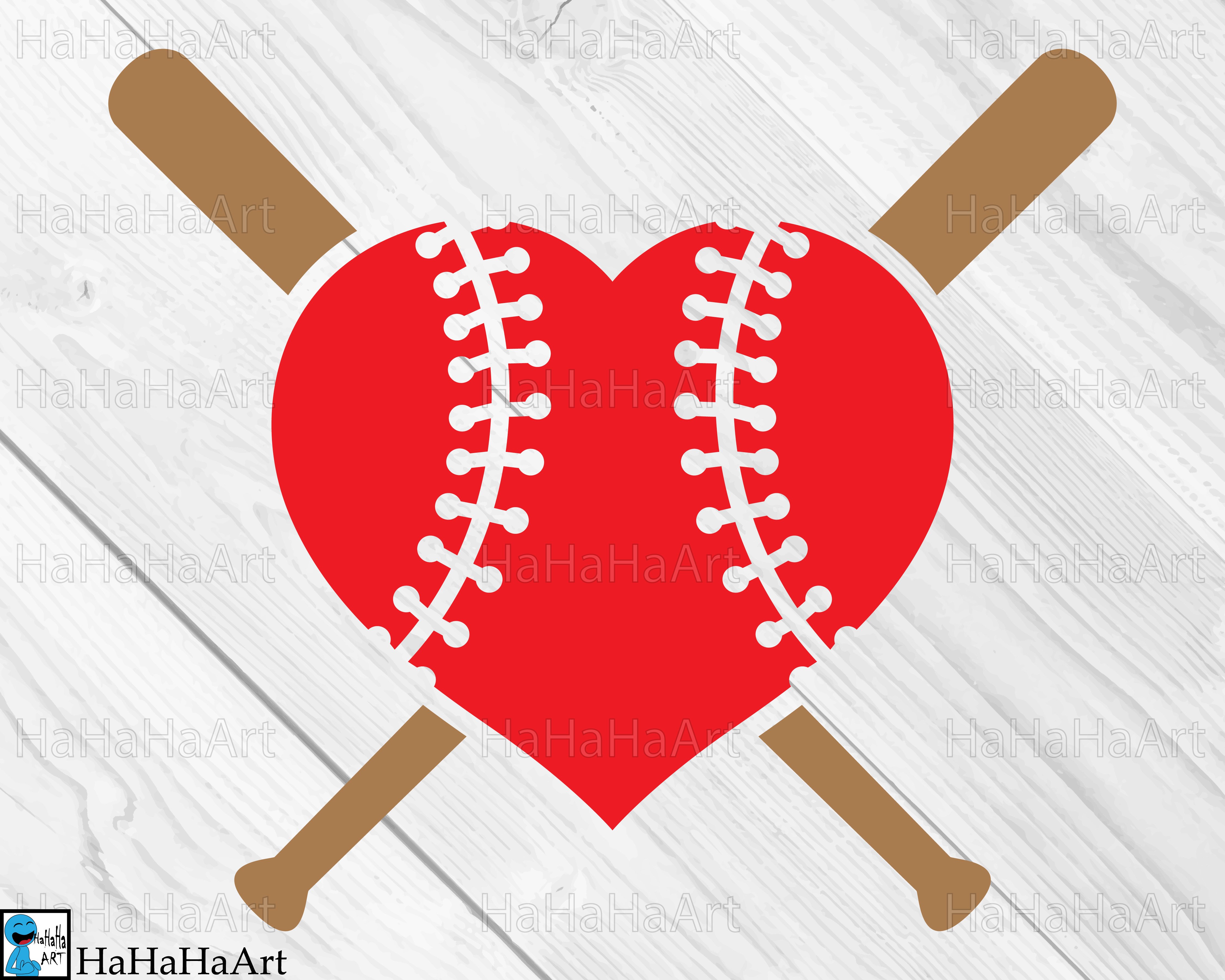 Baseball Heart Design - Clip art / Cutting Files (1057190)