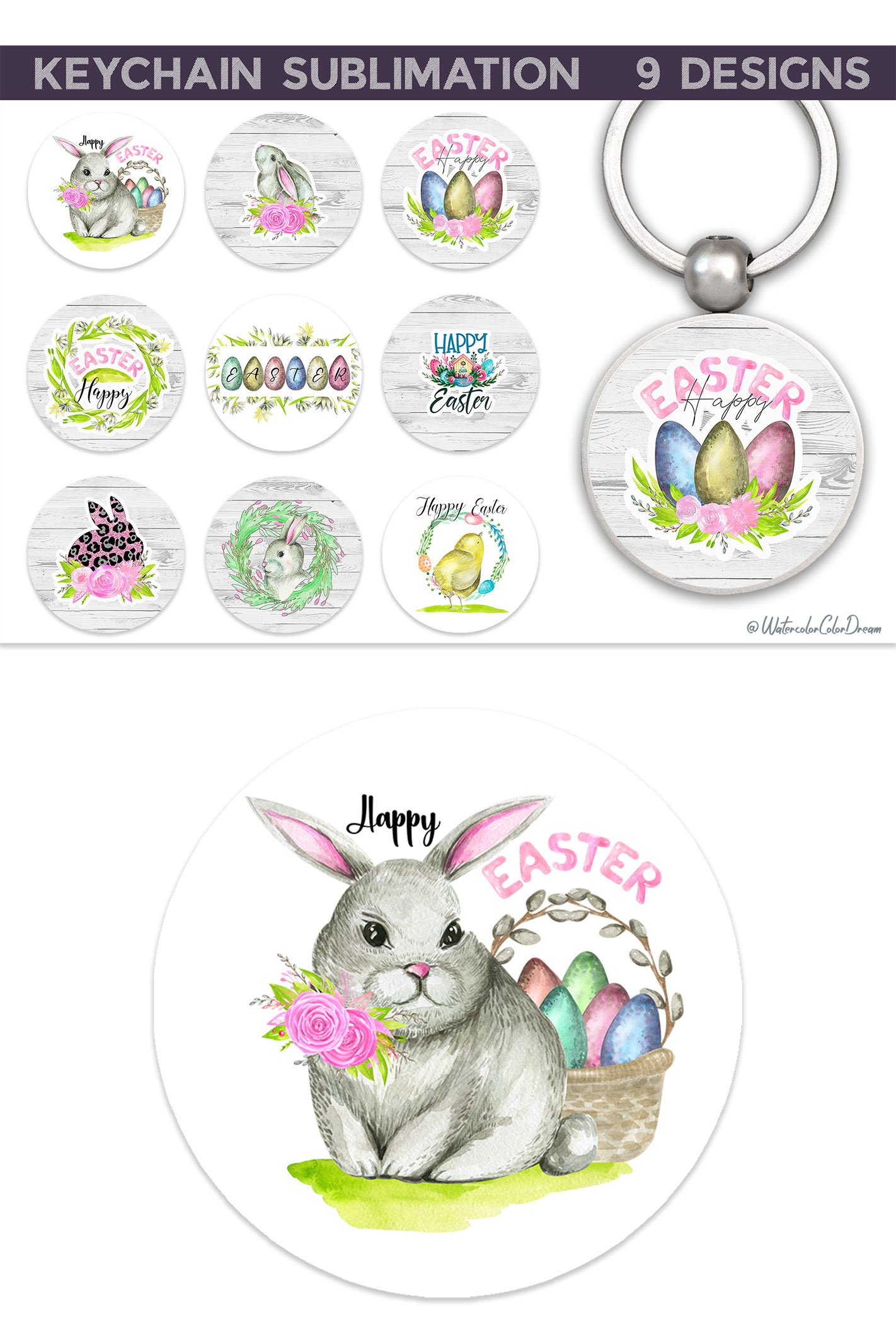 Easter Keychain Bundle | Spring Key Keychain Sublimation